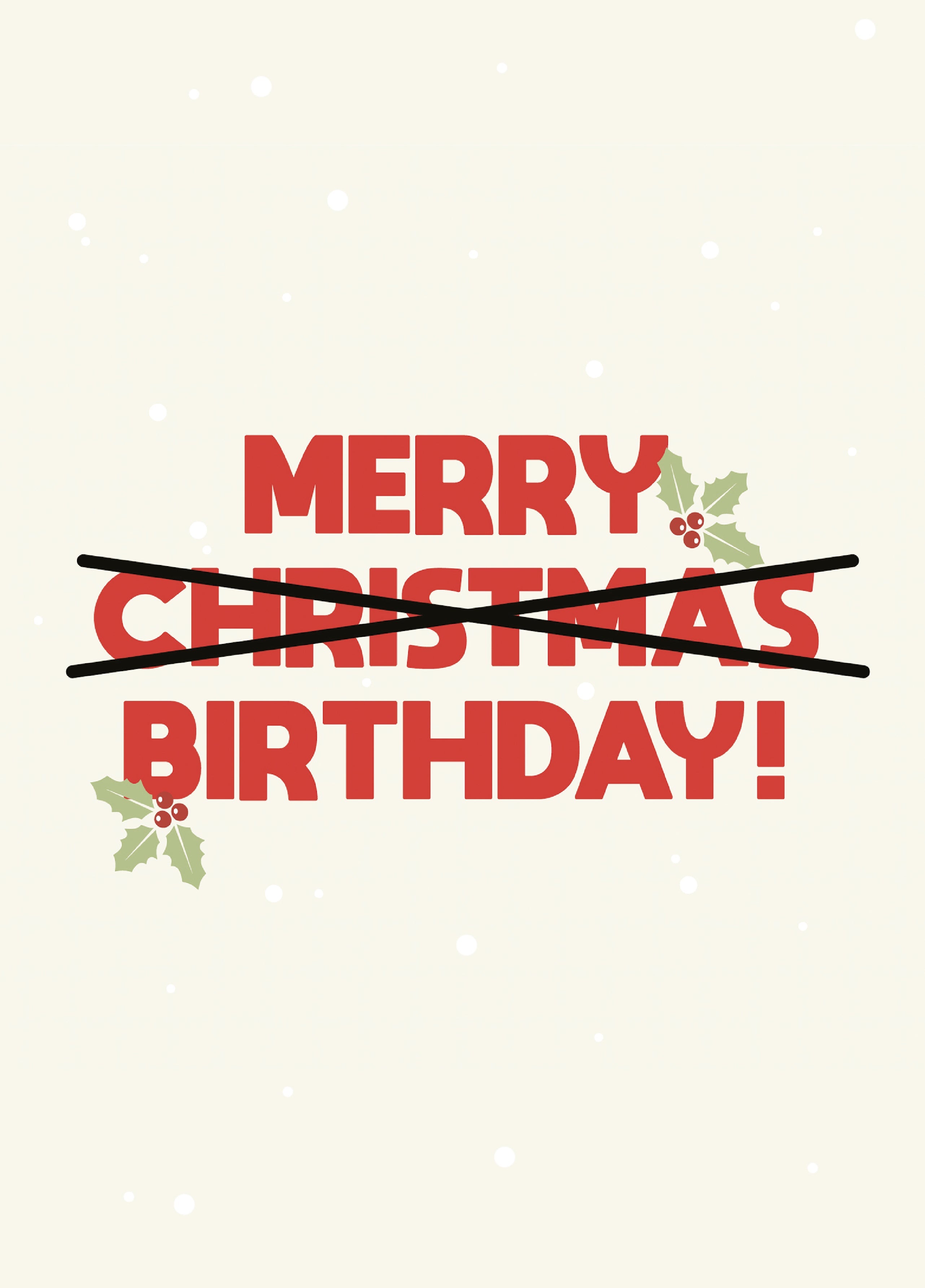 Merry Christmas Birthday! Card – Scribbler Cards & Gifts