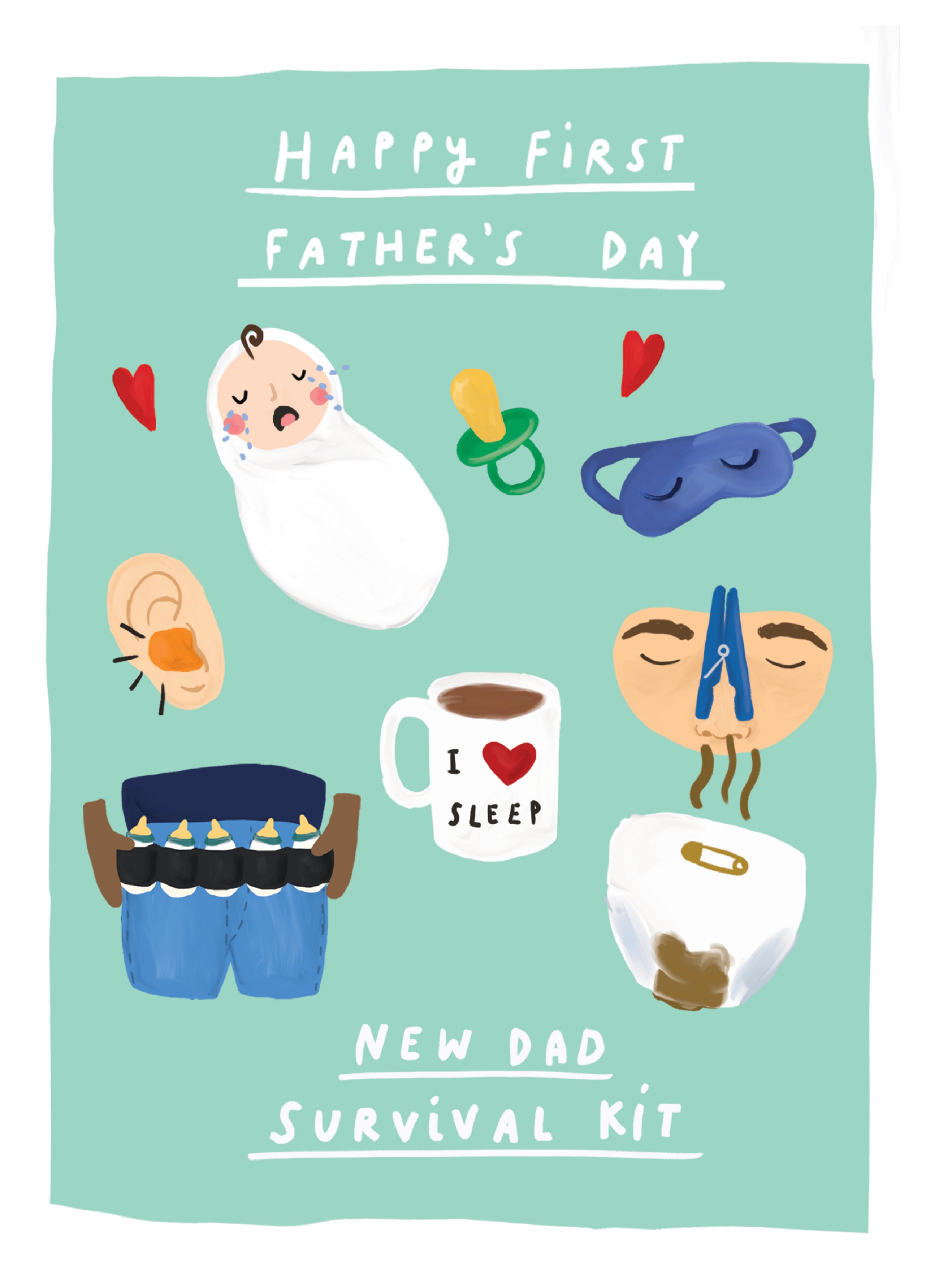 Survival Kit First Father's Day Card – Scribbler Cards & Gifts