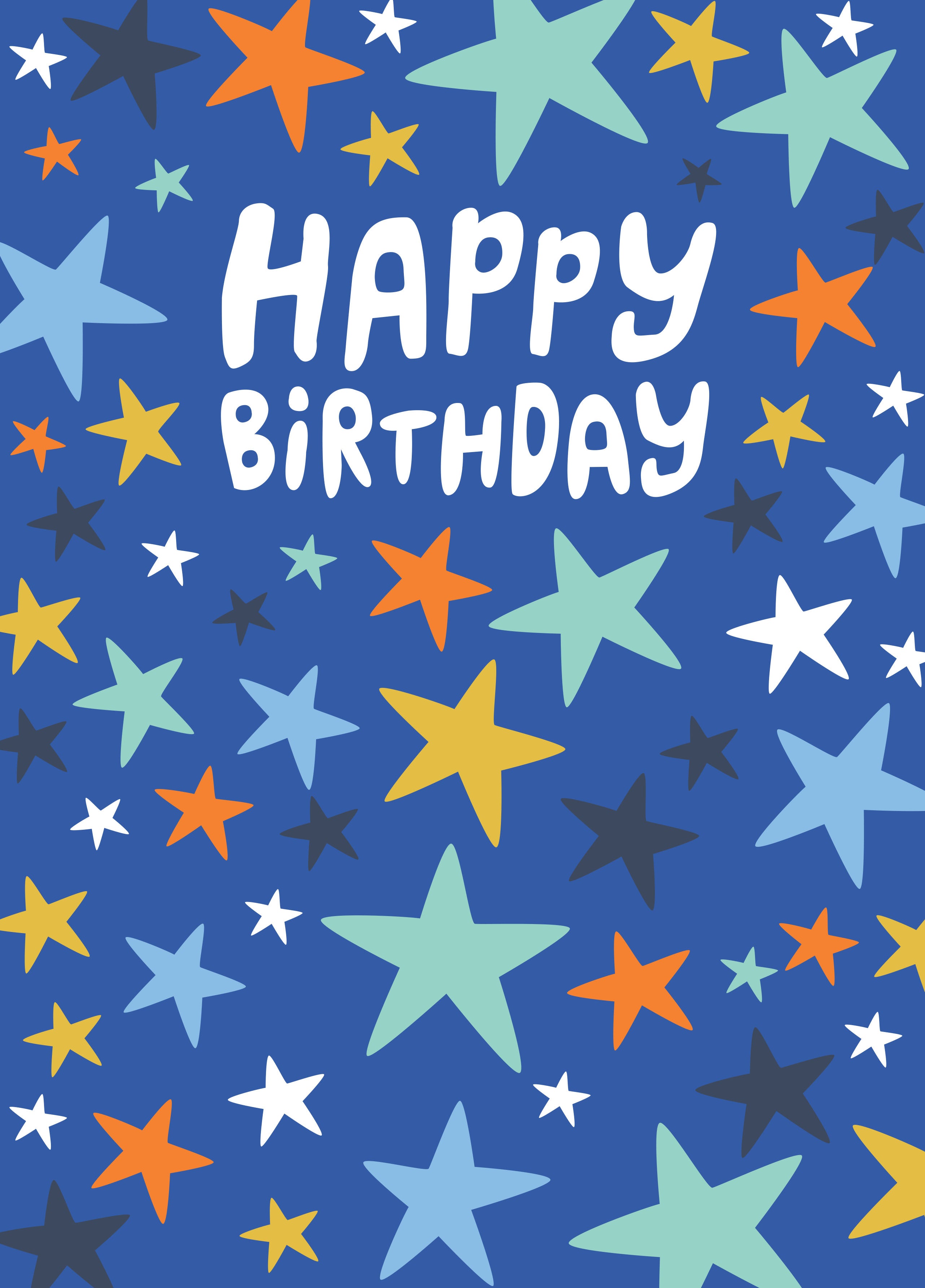 Happy Birthday Stars Card – Scribbler Cards & Gifts