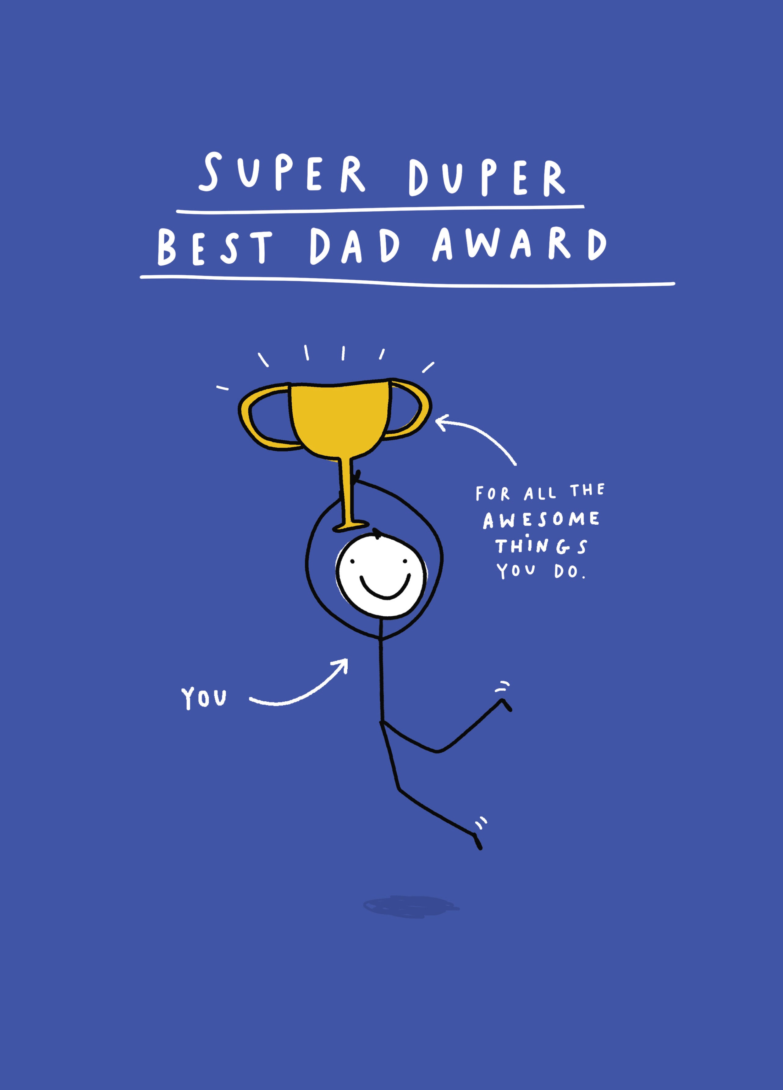 Super Duper Dad Award Father's Day Card – Scribbler Cards & Gifts