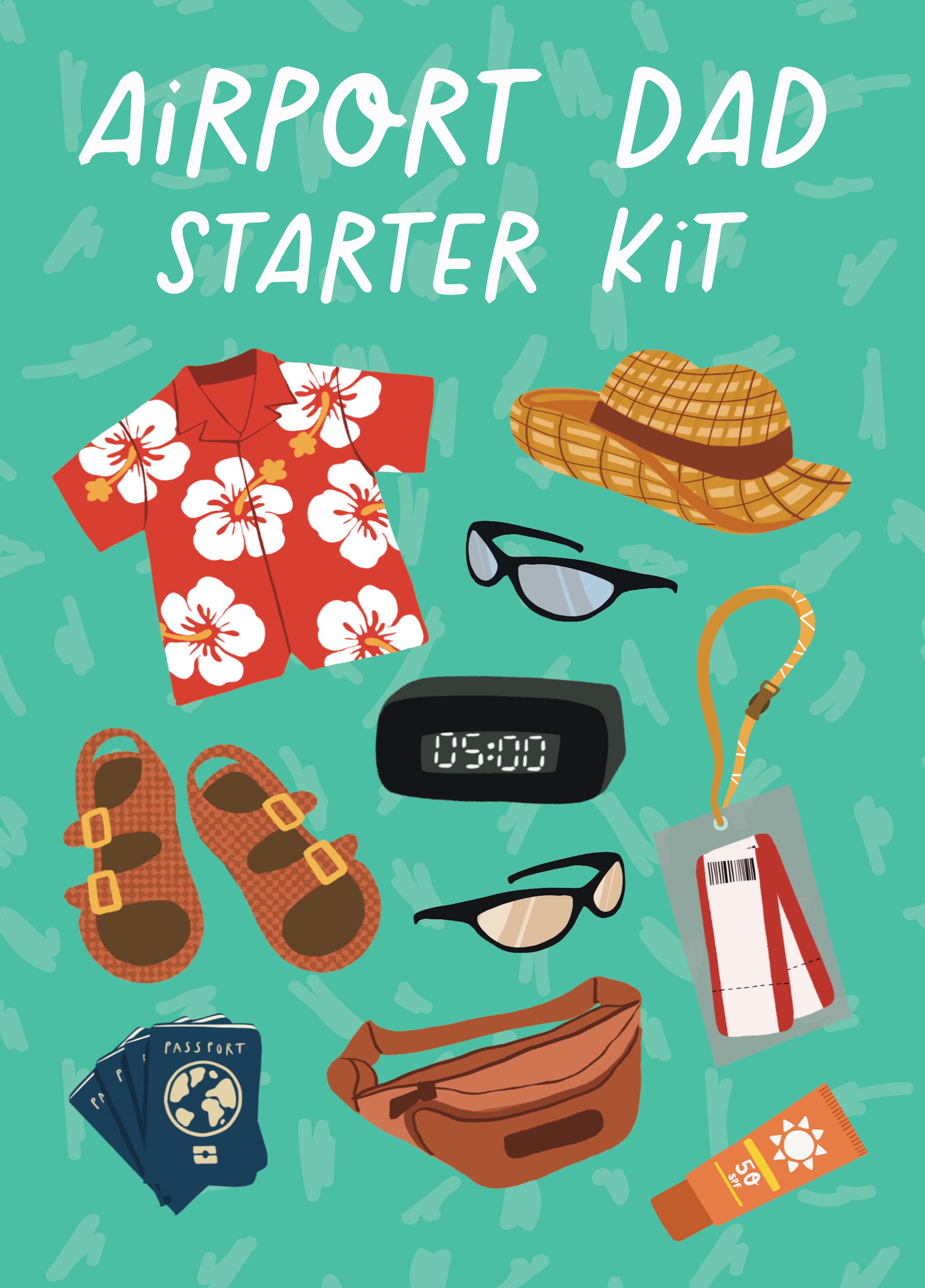 Airport Dad Starter Kit Card – Scribbler Cards & Gifts