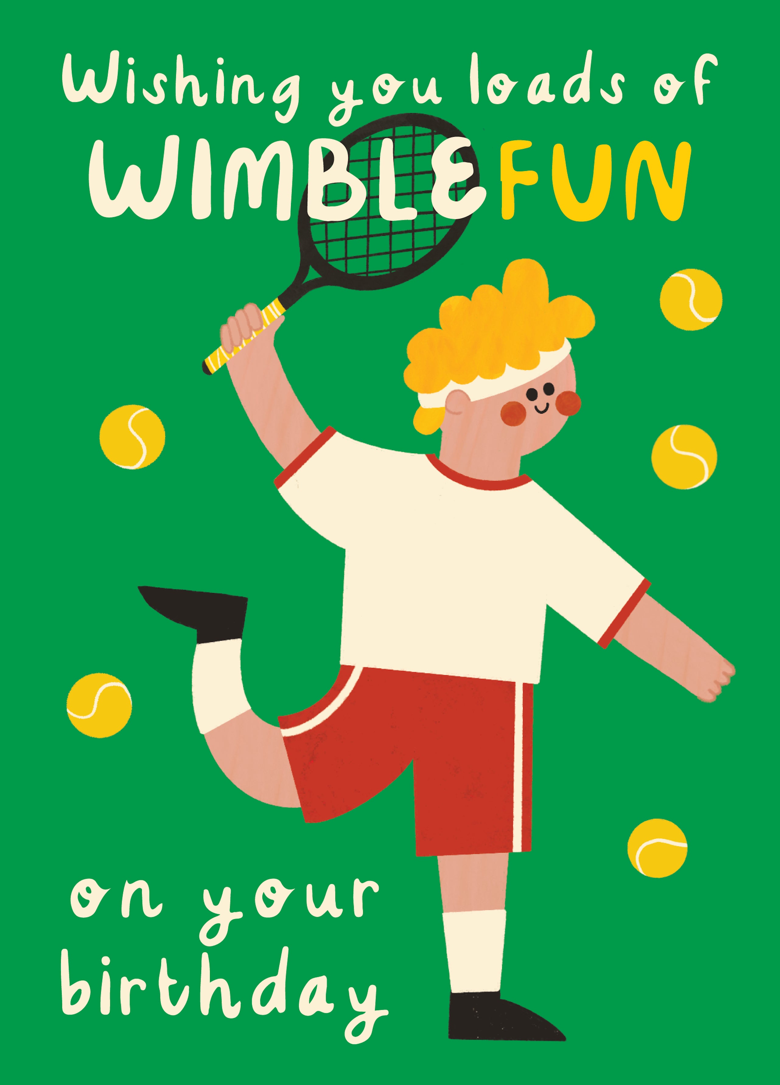 Cute Wimbledon Card – Scribbler Cards & Gifts