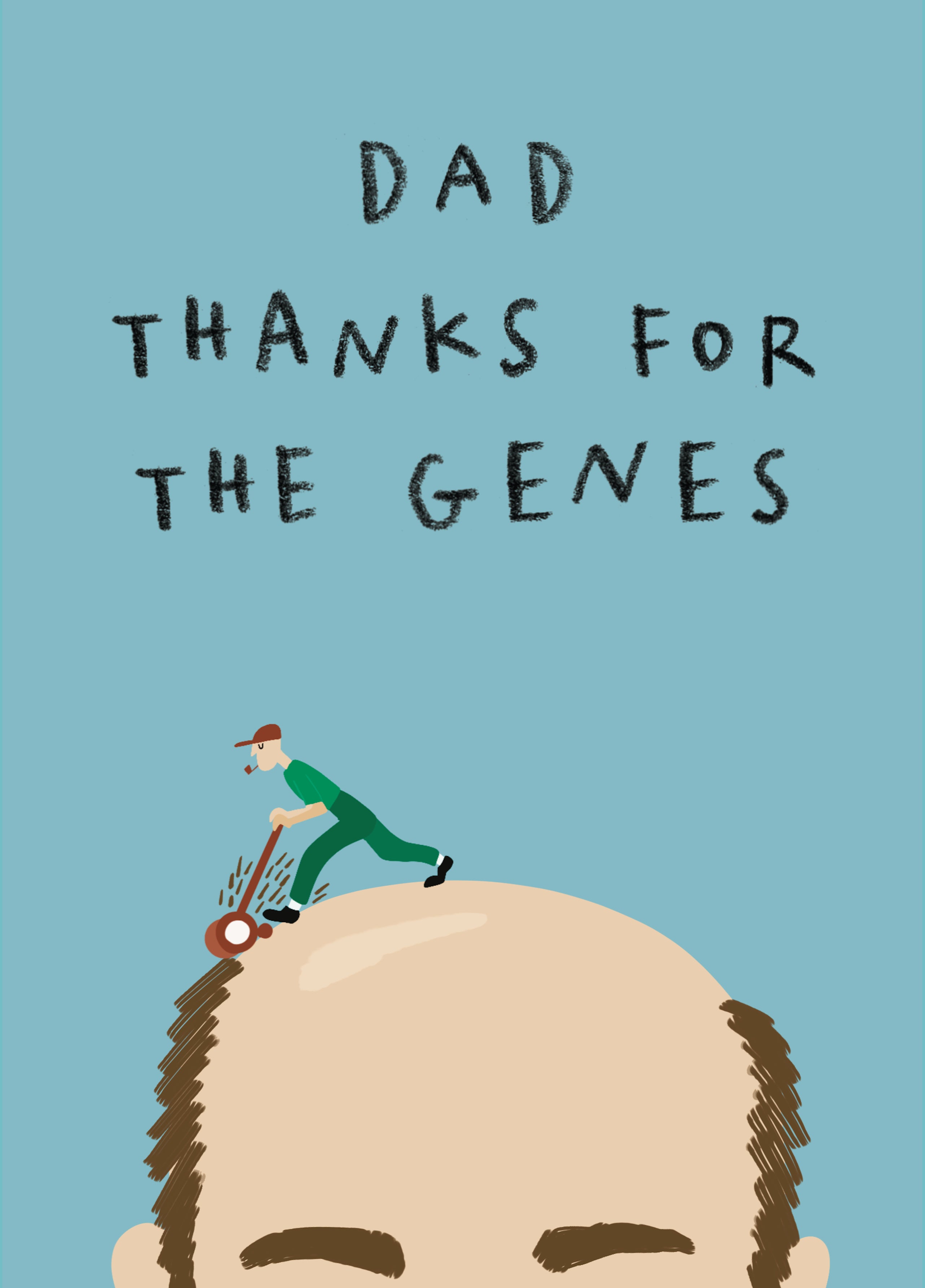 Funny Bald Dad Birthday Card – Scribbler Cards & Gifts