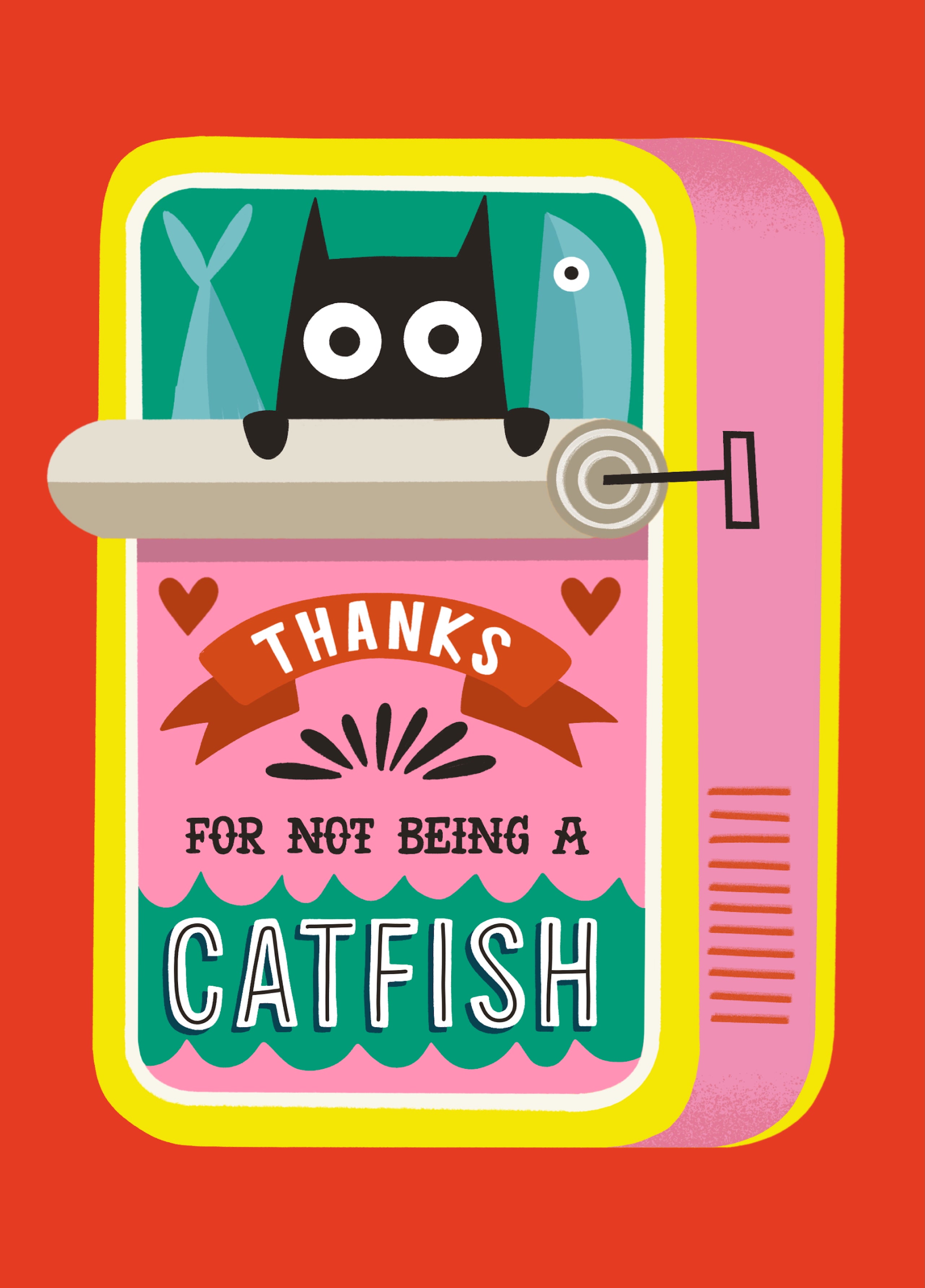 Funny Catfish Valentine's Day Card – Scribbler Cards & Gifts