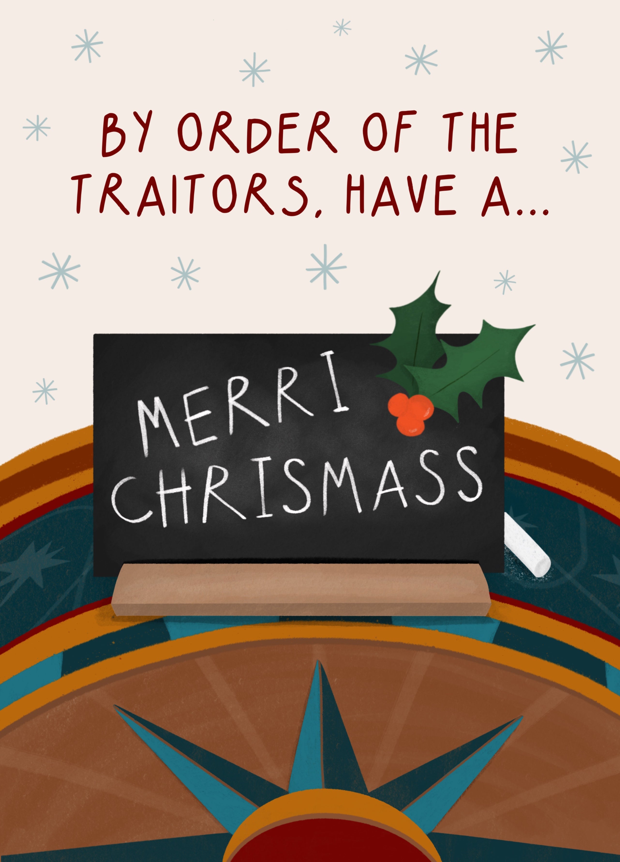 The Traitors Christmas, Funny Tv Show Christmas Card – Scribbler Cards ...