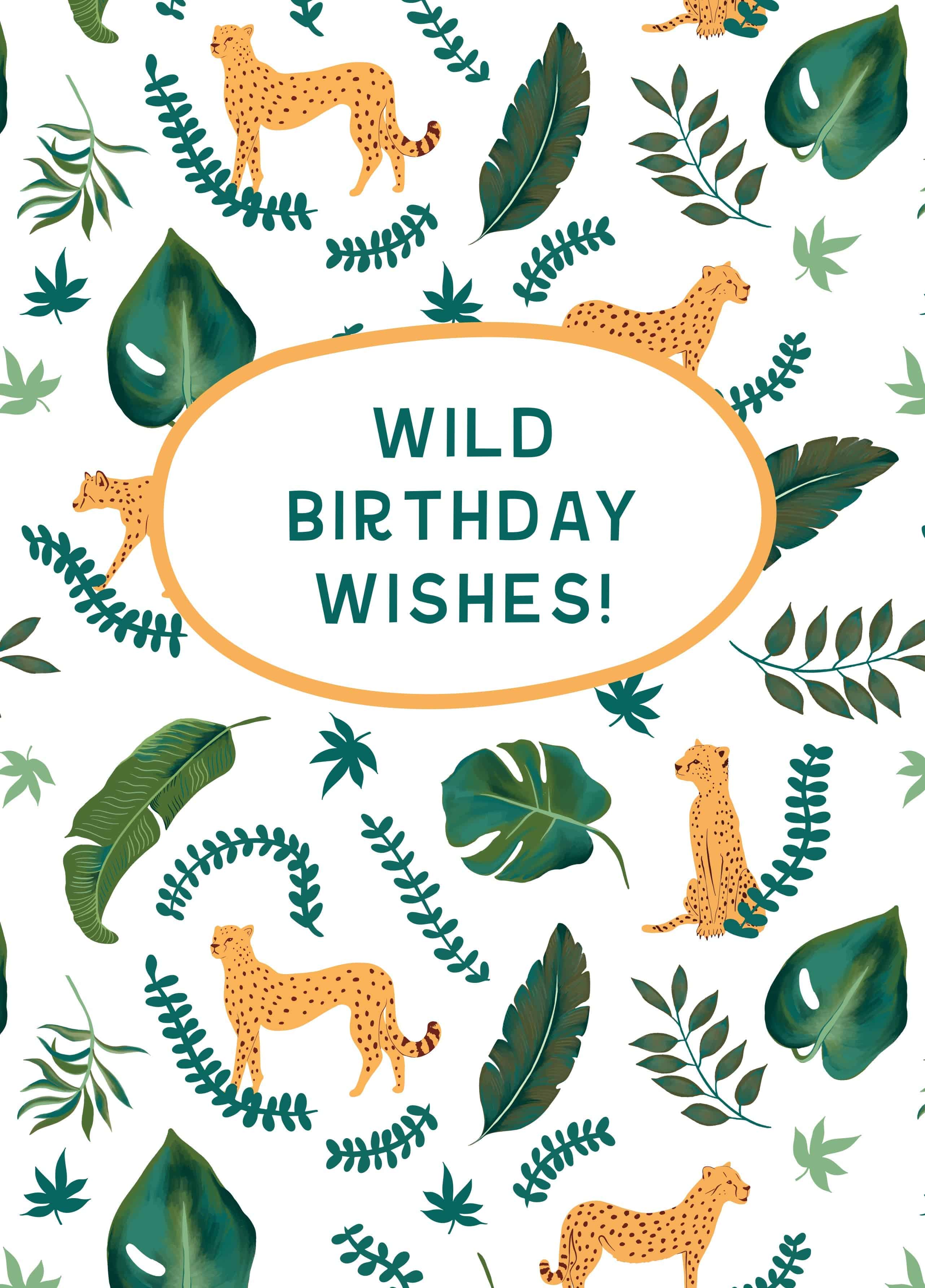 Wild Birthday Quotes Dear Wild One Individual Kid's Birthday Greeting