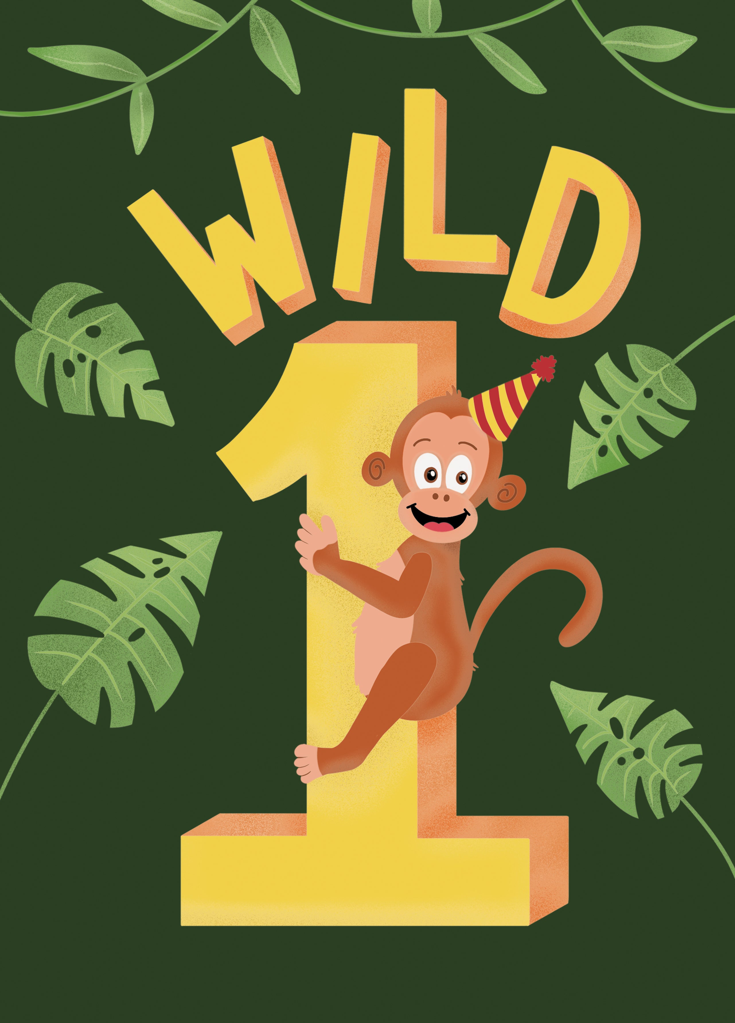 Wild 1 First Birthday Card – Scribbler Cards & Gifts
