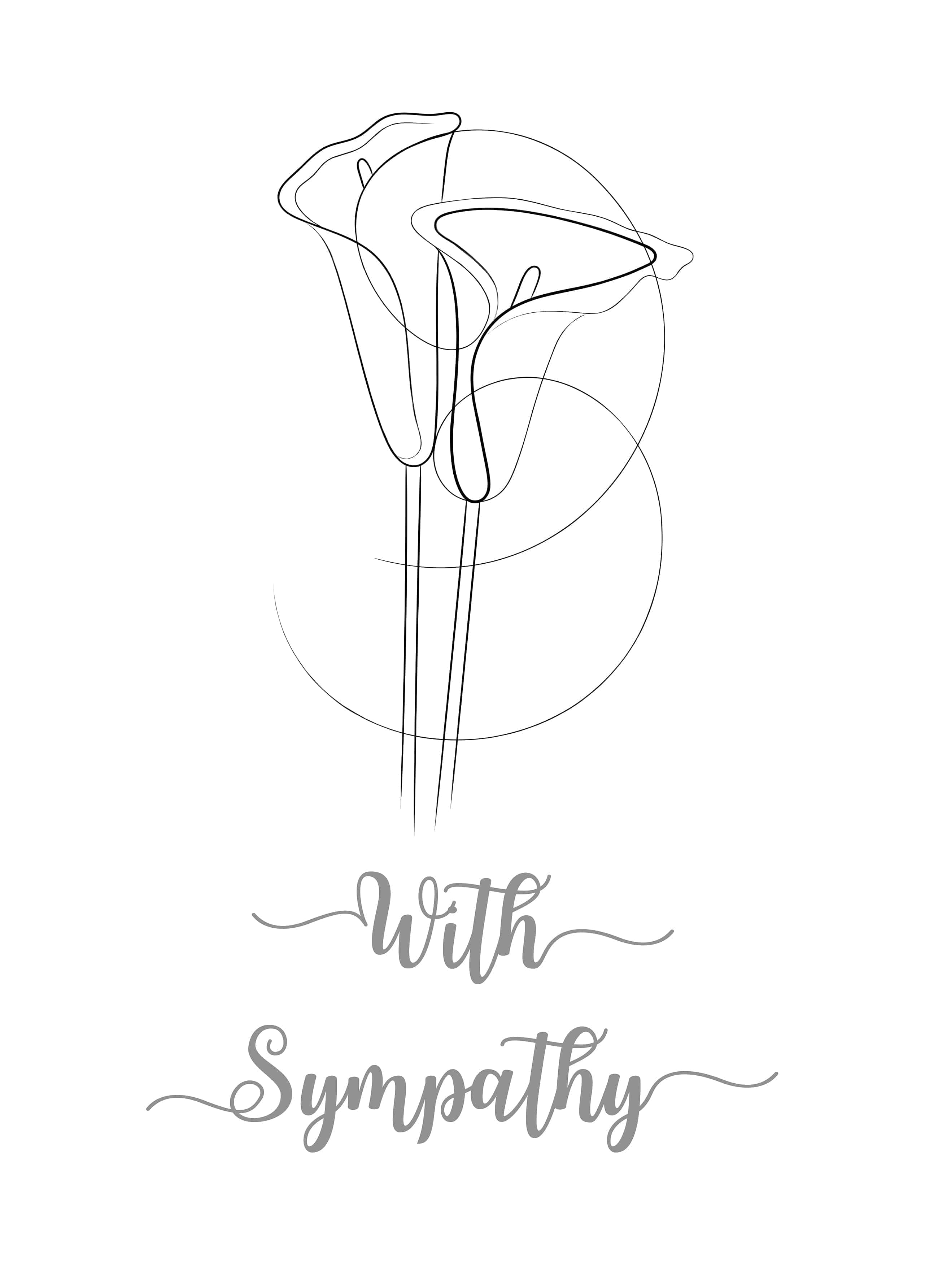 Calla Lily Sympathy Card – Scribbler Cards & Gifts