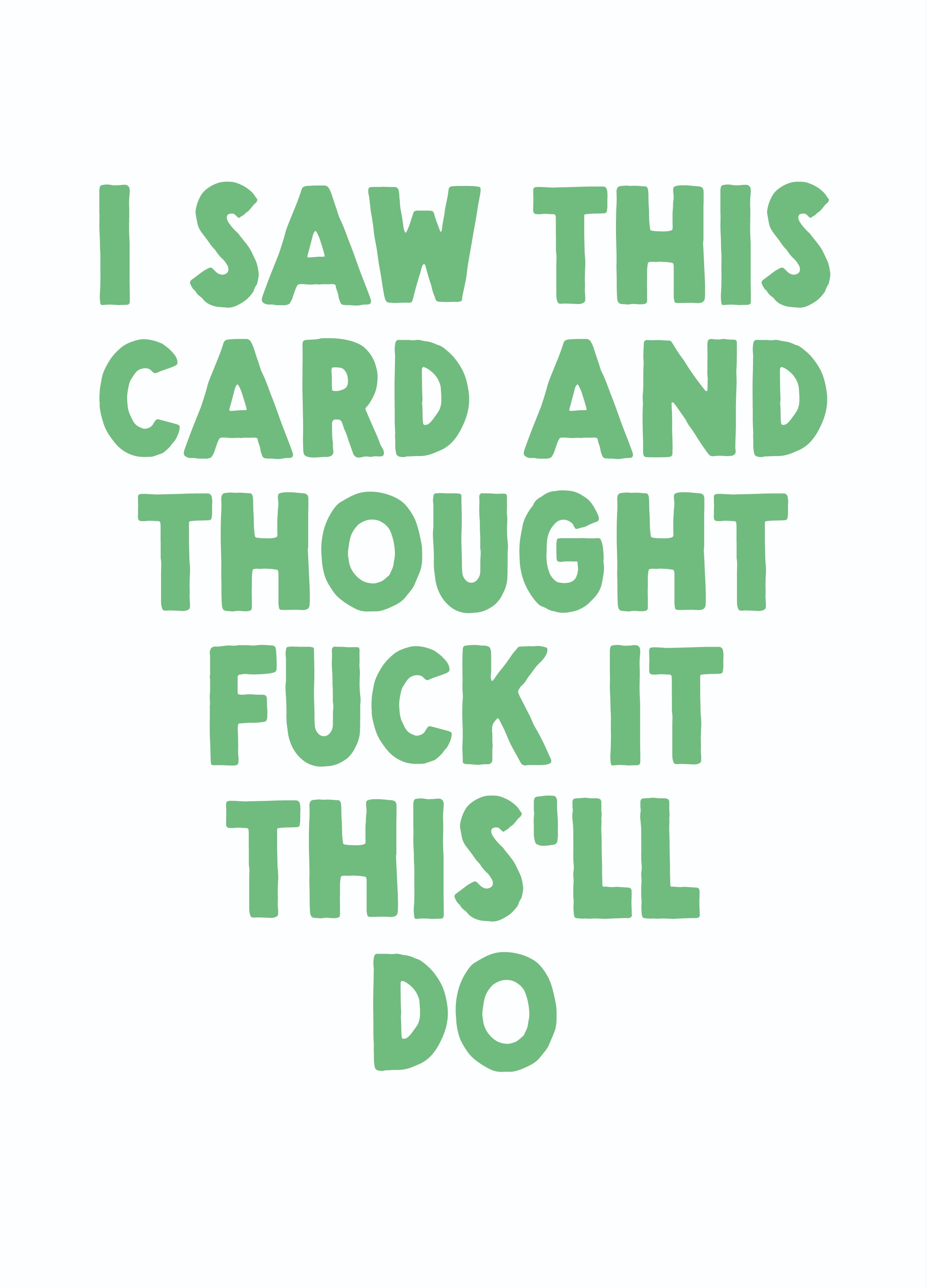 Funny Everyday Card - 'Fuck It' – Scribbler Cards & Gifts
