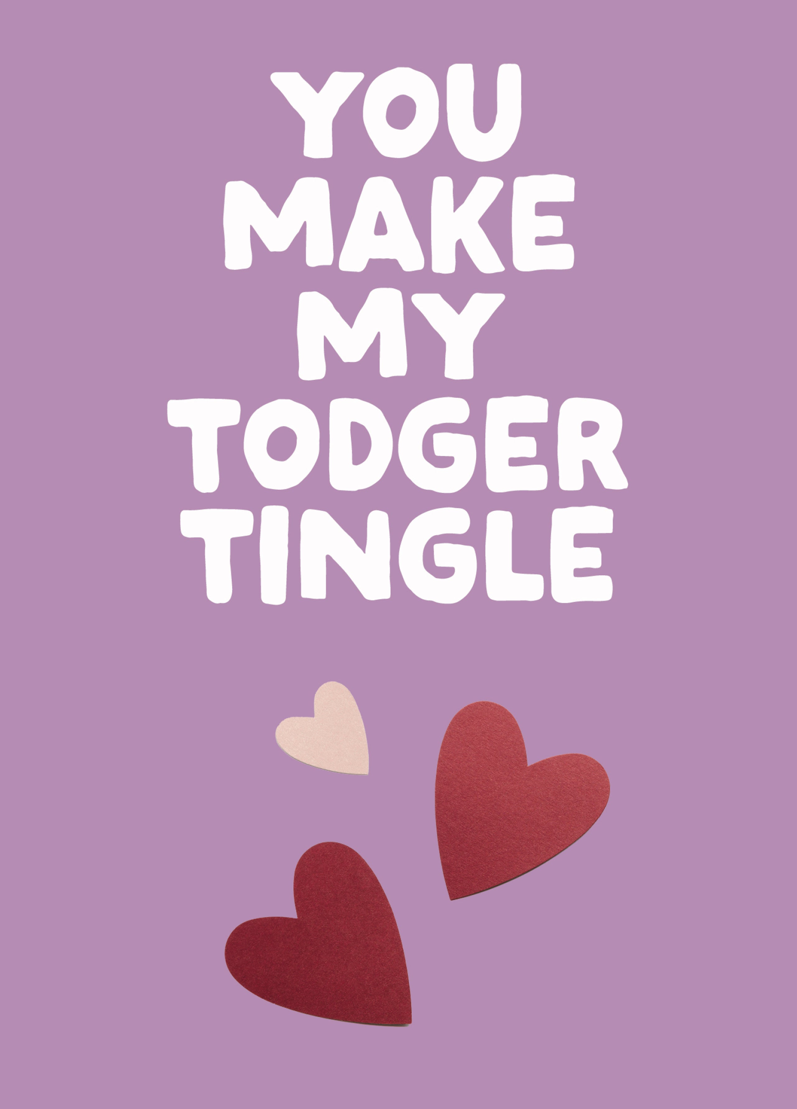 Rude Valentine's Card - 'Todger Tingle' – Scribbler Cards & Gifts