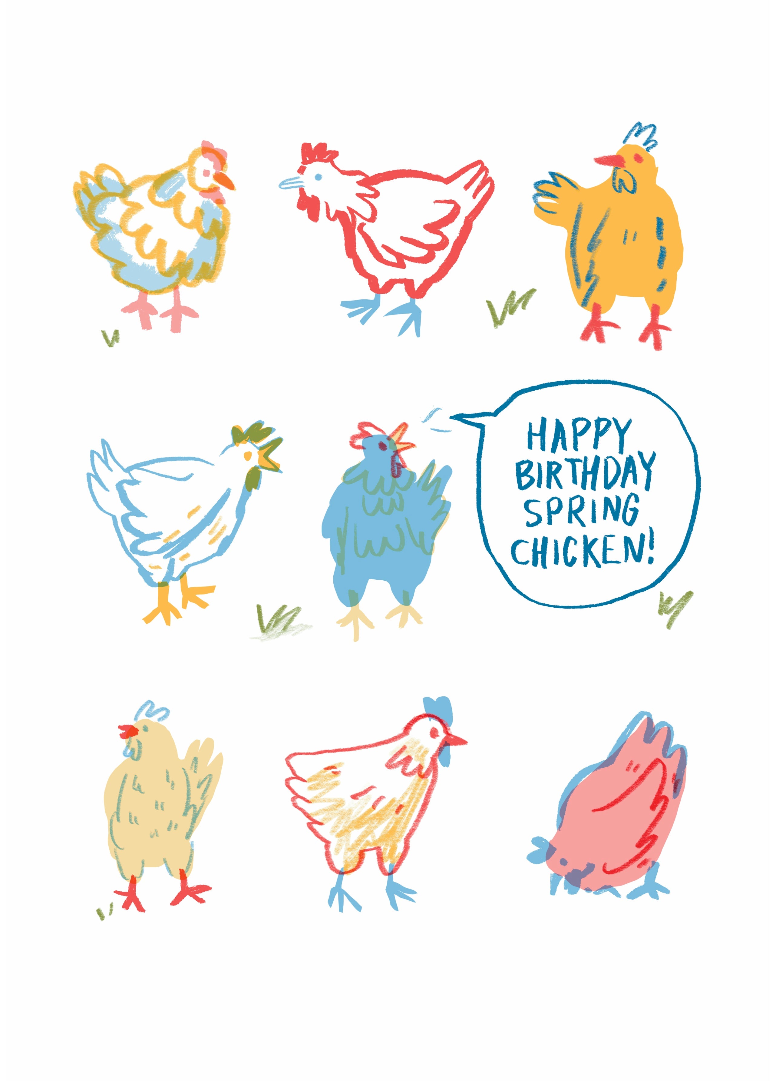 Happy Birthday Spring Chicken! – Scribbler Cards & Gifts
