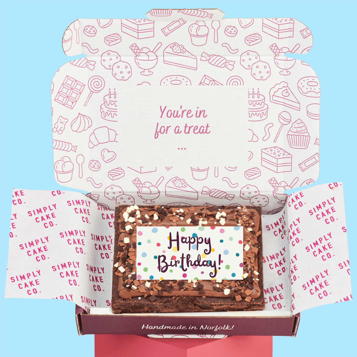 Happy Birthday Brownie Slab – Scribbler Cards & Gifts