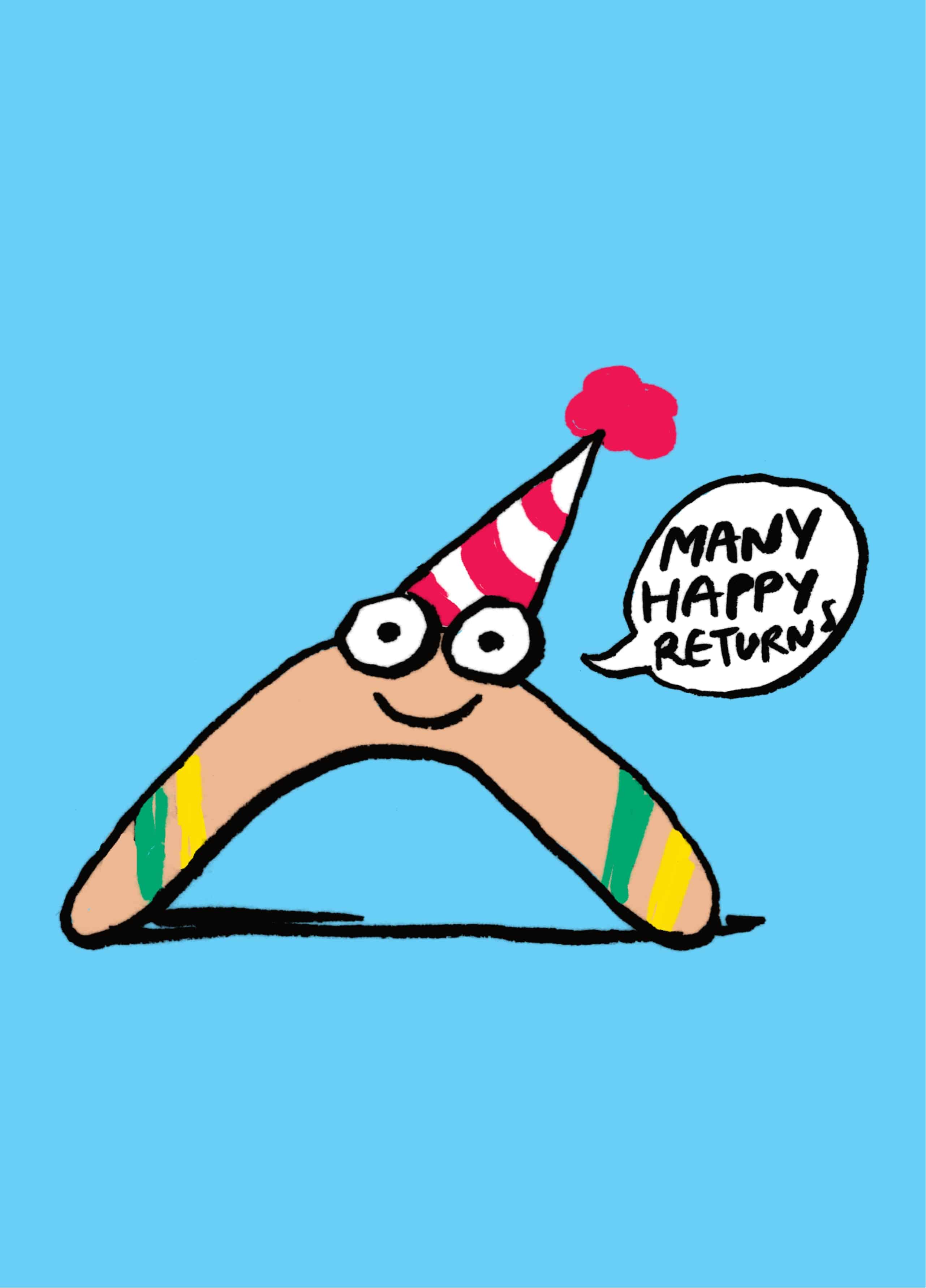 Many Happy Returns Card – Scribbler Cards & Gifts