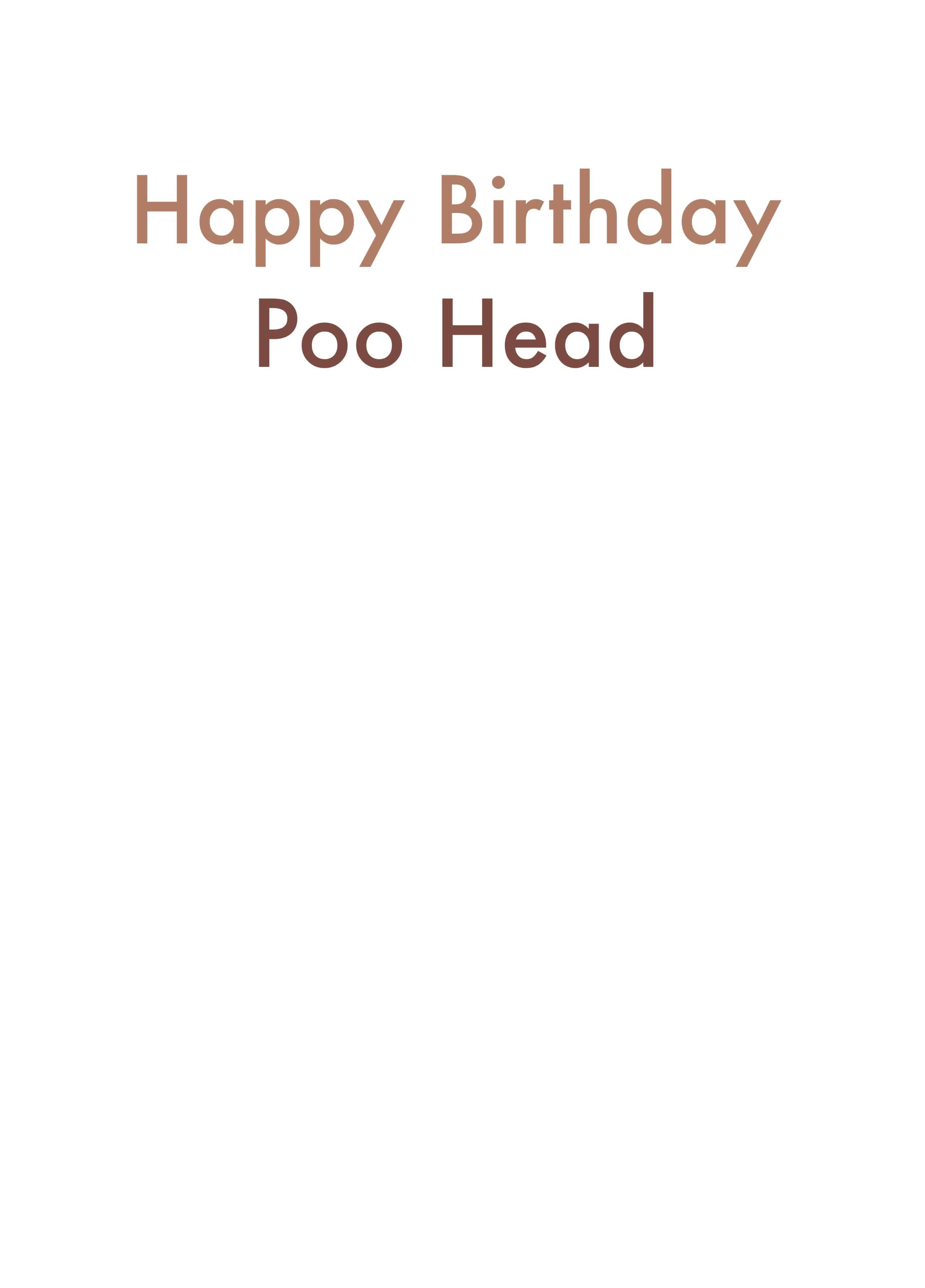 Happy Birthday Poo Head Card – Scribbler Cards & Gifts