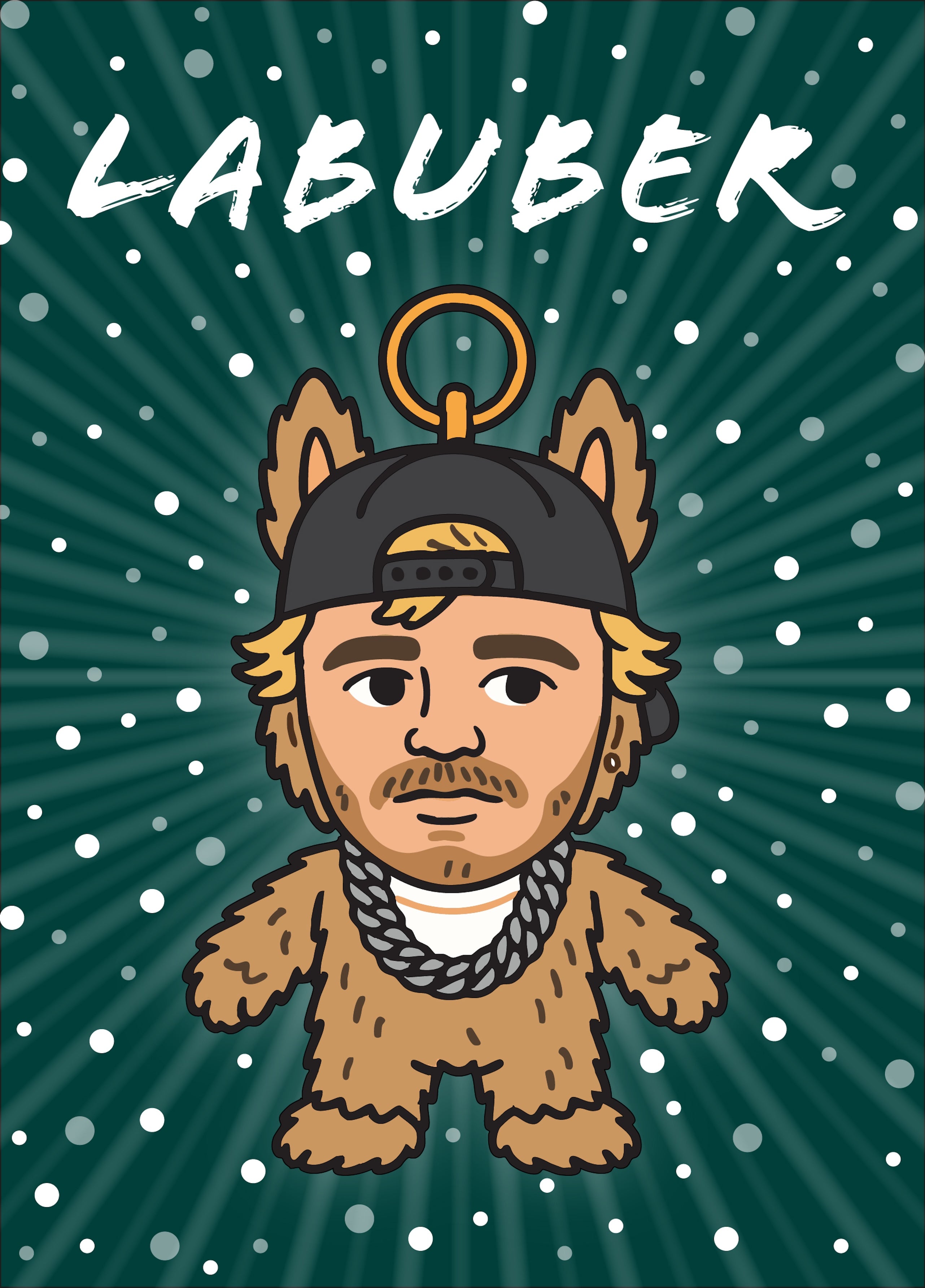 Justin Bieber Labubu Doll Labieber Labuber Inspired Christmas Card Des ...
