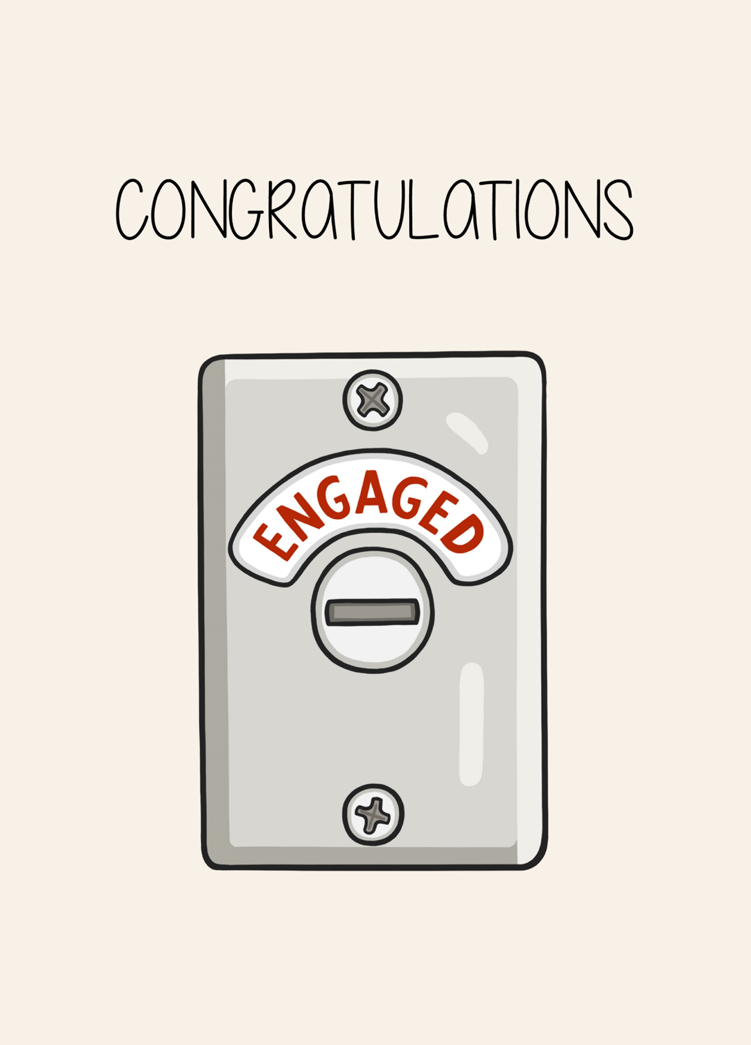 Engaged Toilet Card – Scribbler Cards & Gifts
