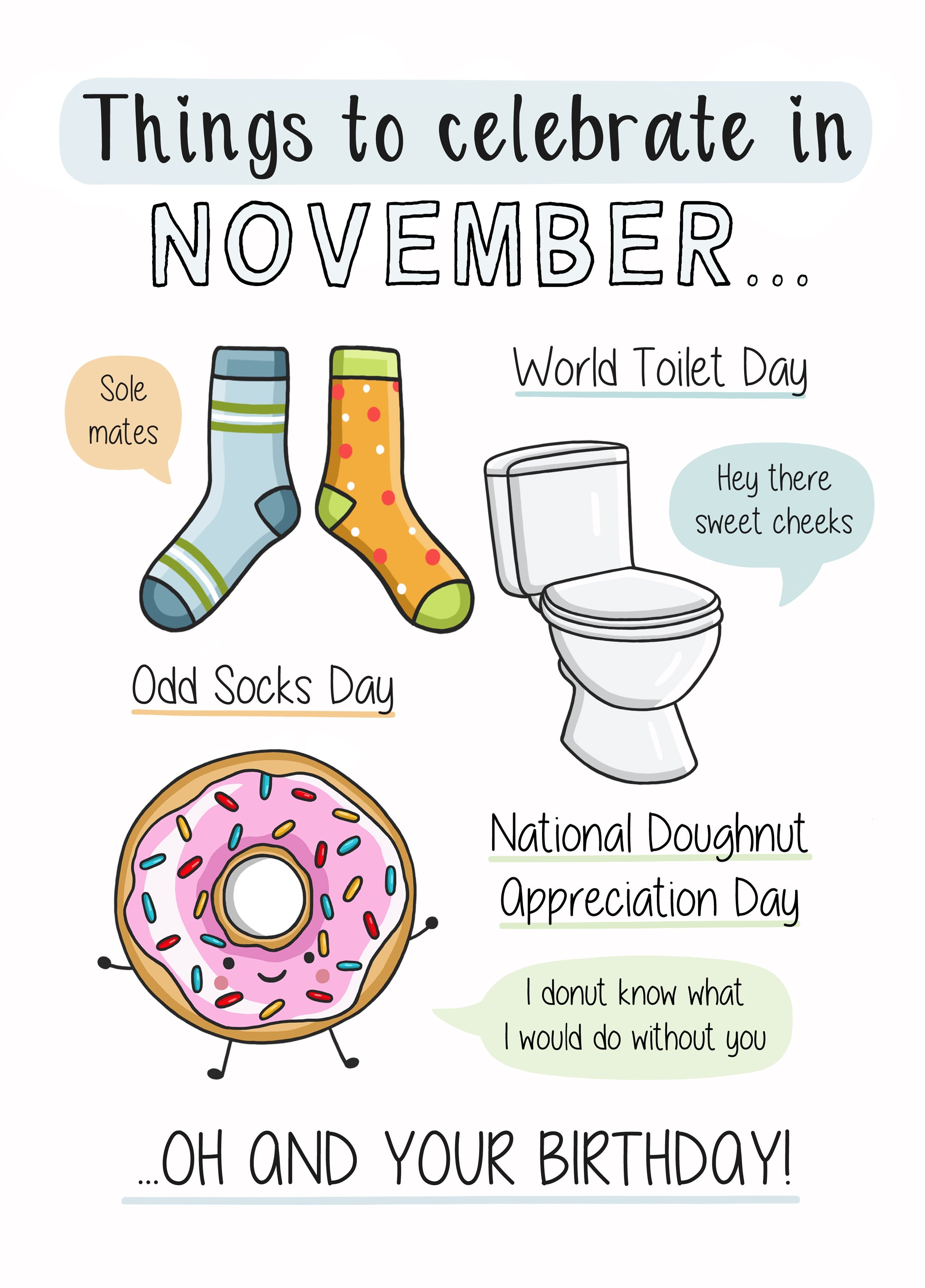 November Birthday Card – Scribbler Cards & Gifts