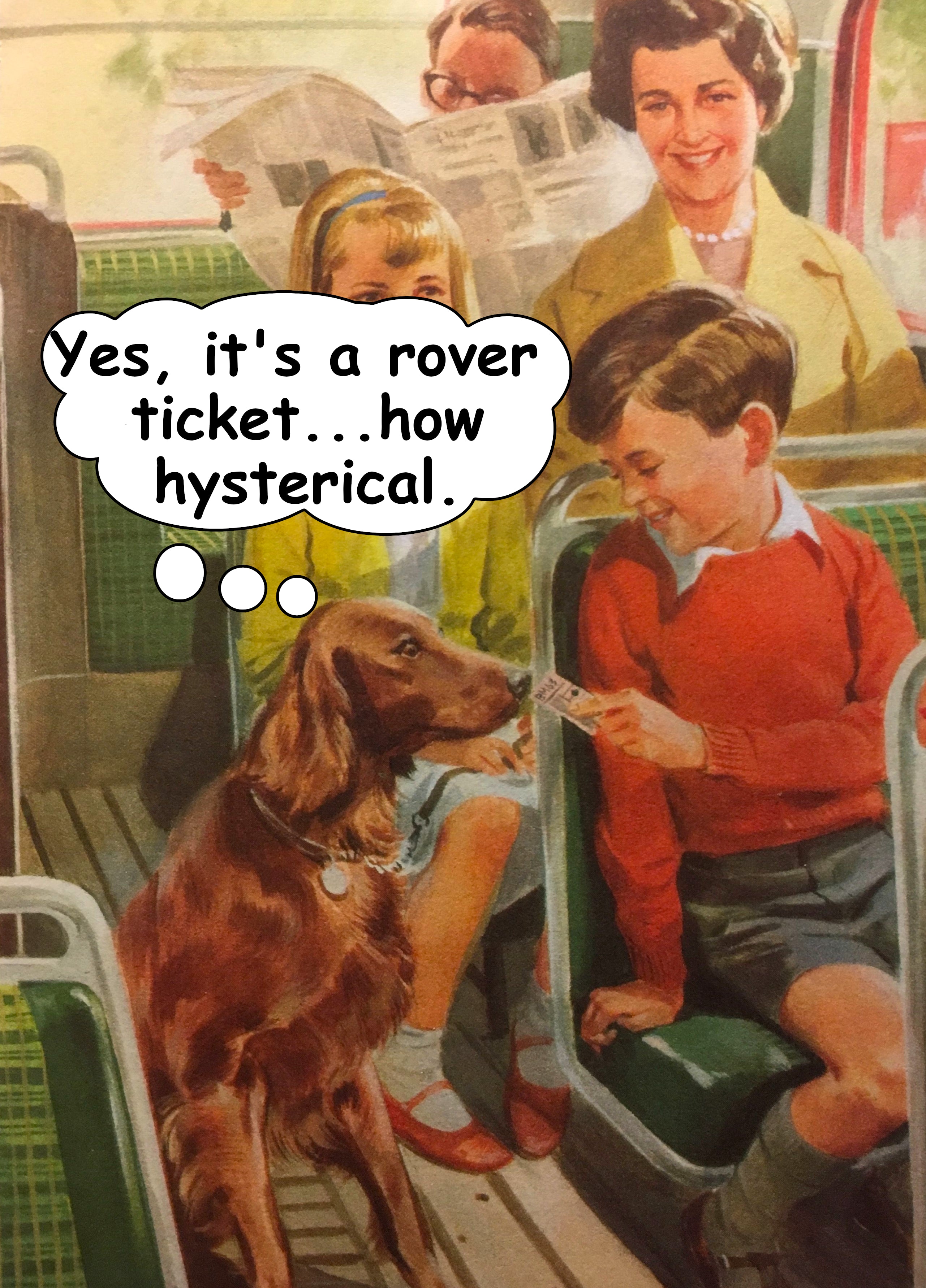 Rover Bus Ticket – Scribbler Cards & Gifts