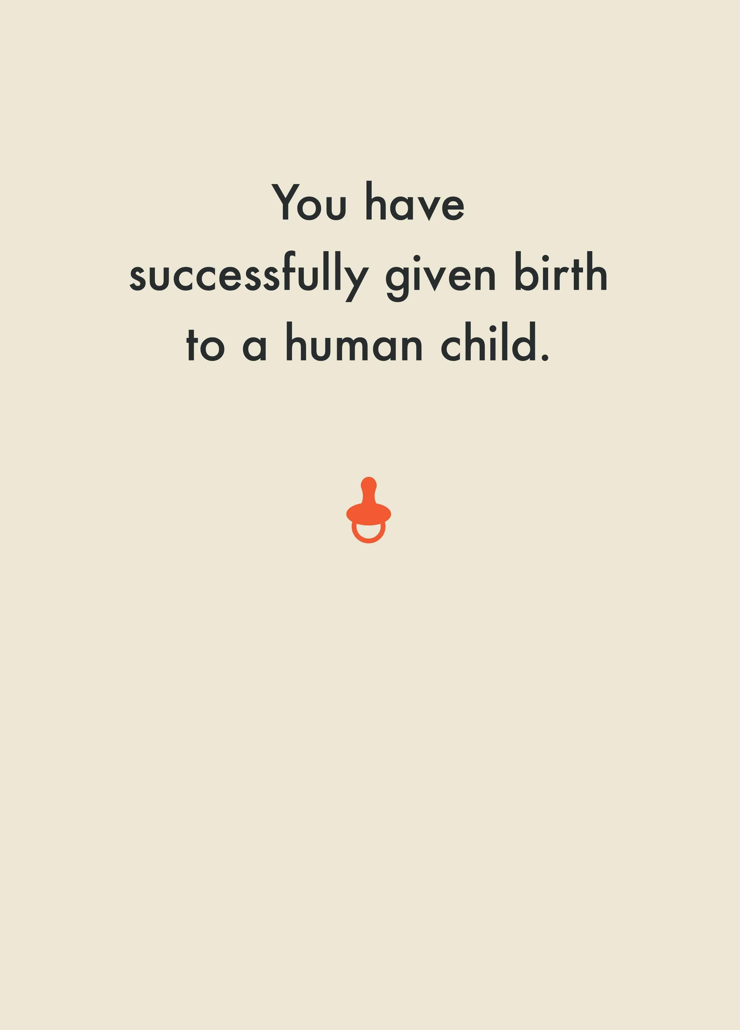 Successfully Given Birth New Baby Card – Scribbler Cards & Gifts