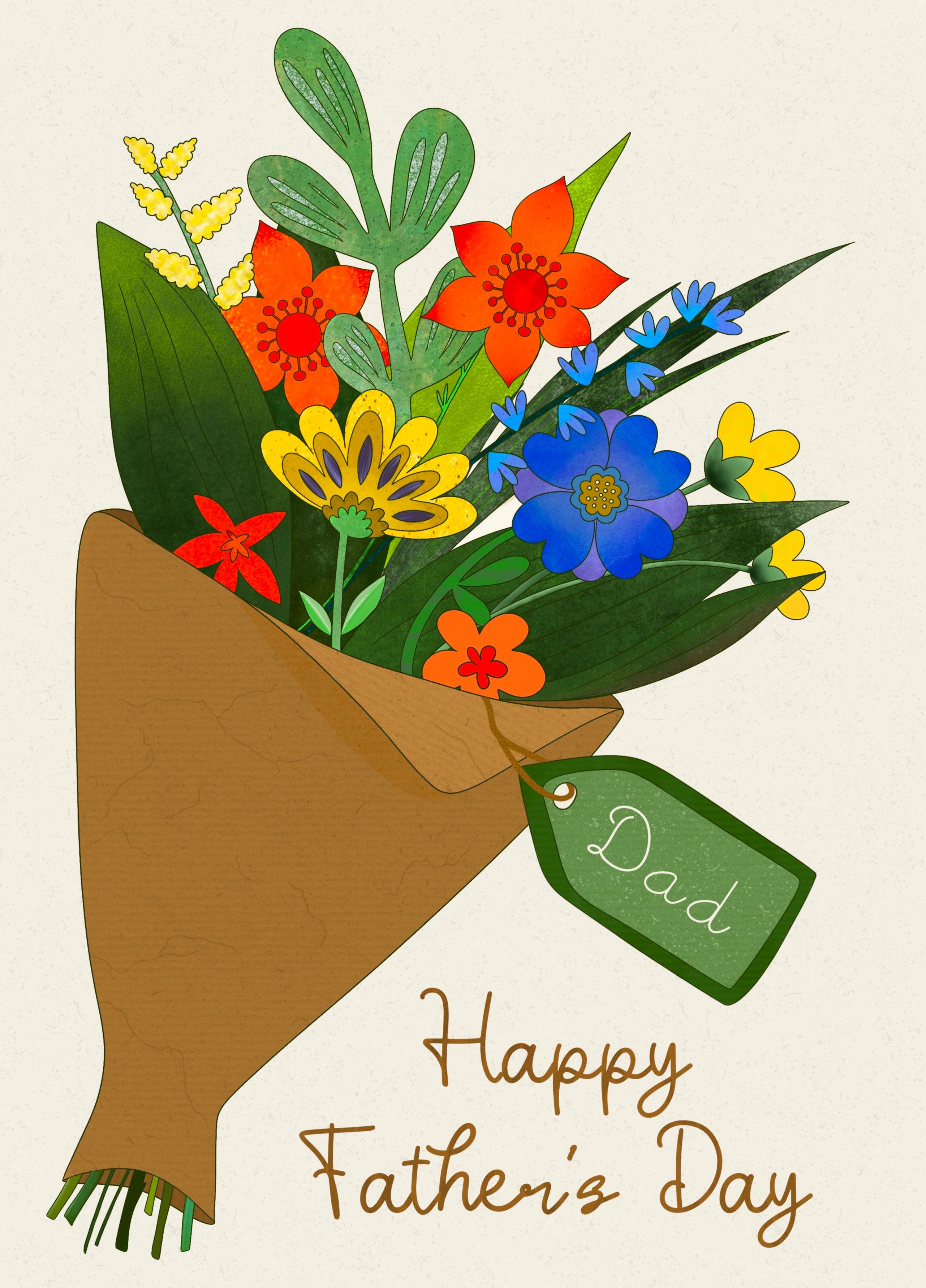 Dad's Like Flowers Top - Father's Day Card – Scribbler Cards & Gifts