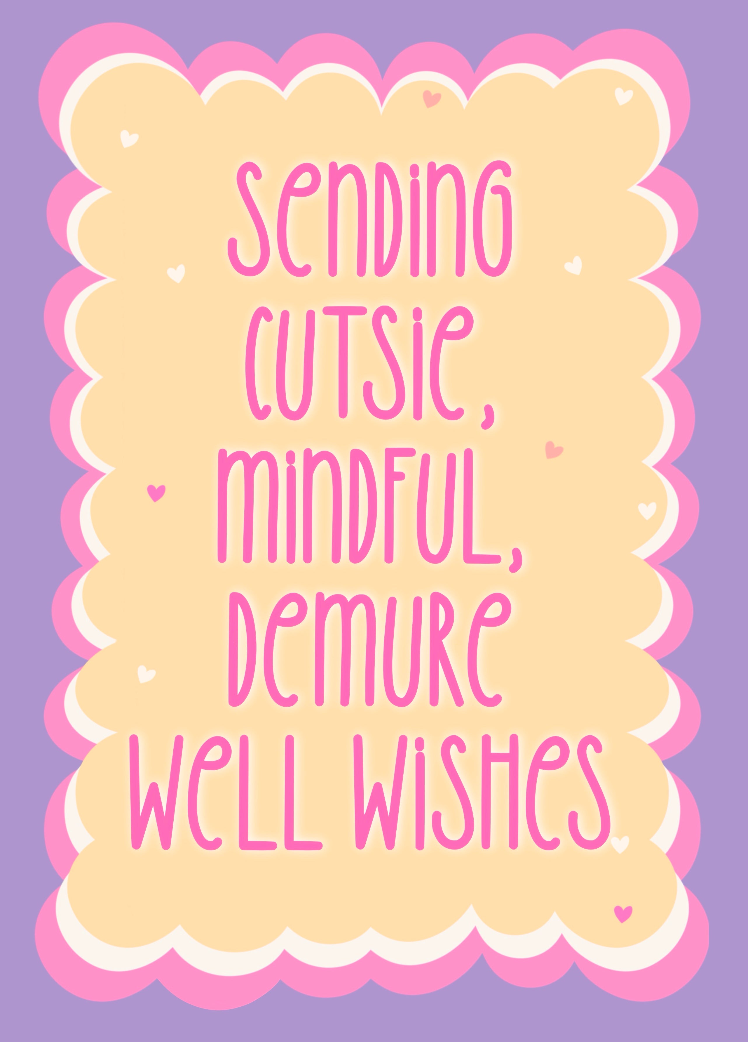 Cutsie Trending Get Well Card - Cute, Mindful, Demure - Tiktok - Meme ...