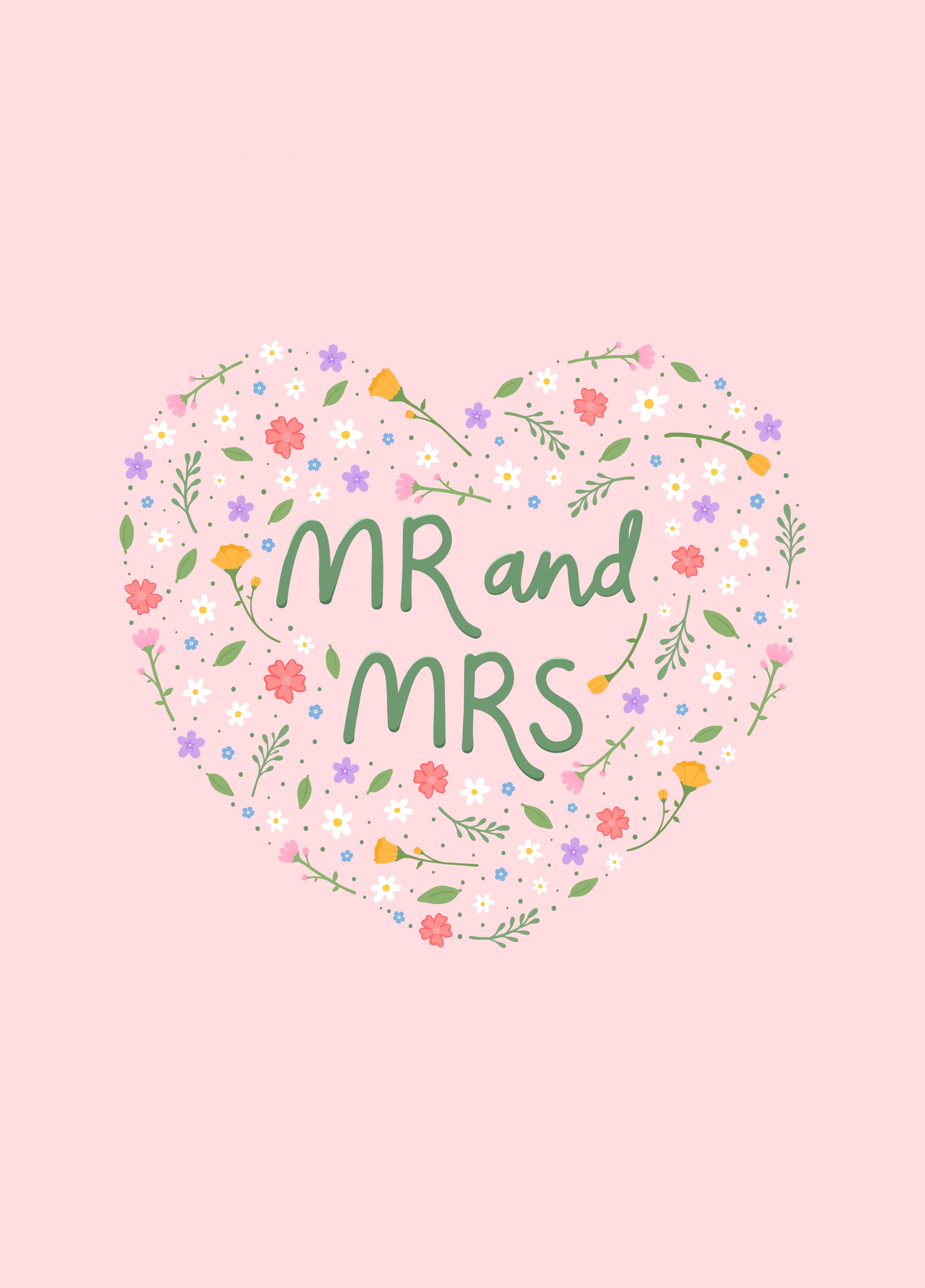 Mr And Mrs Wedding Card – Scribbler Cards & Gifts