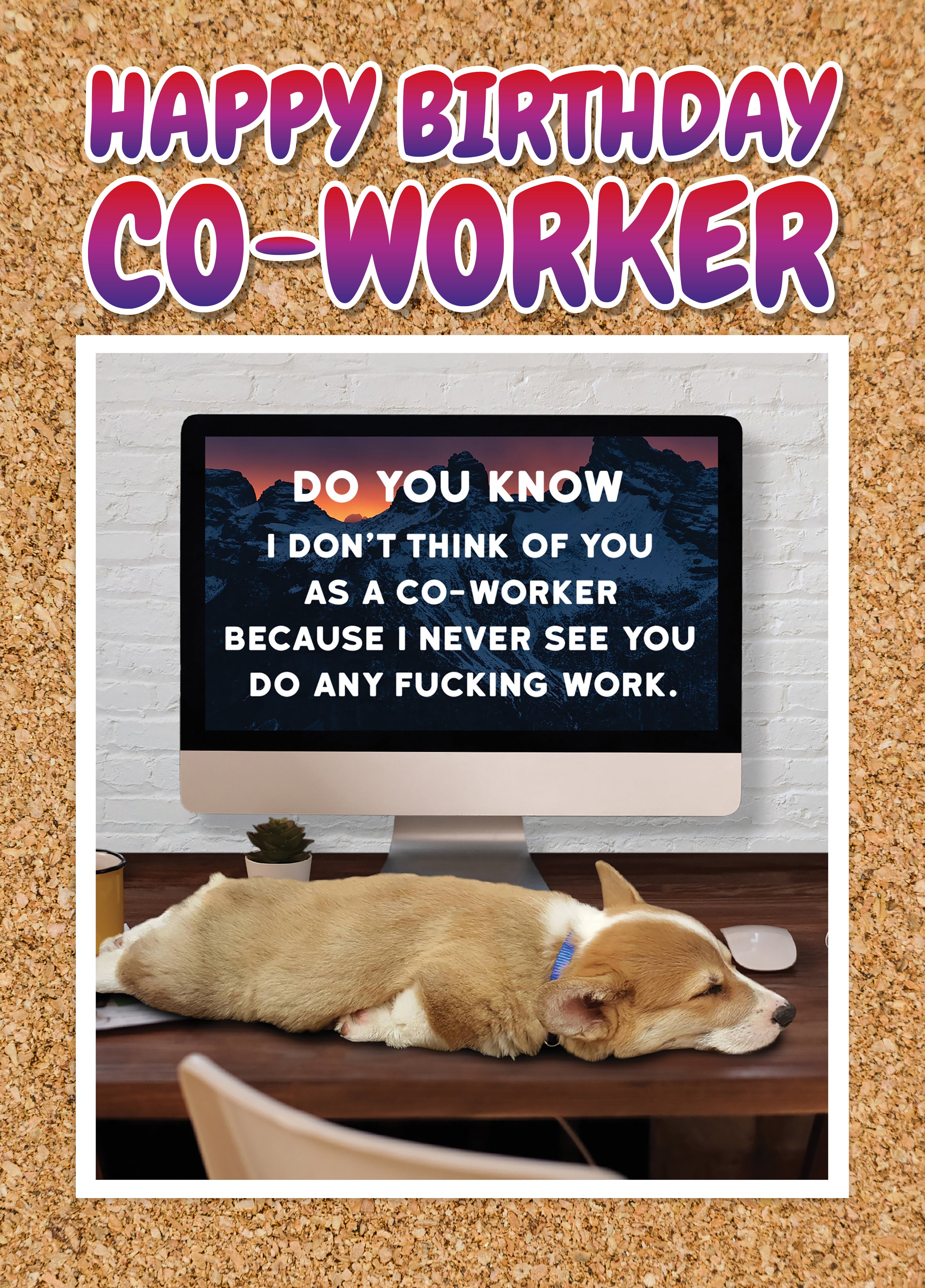 Hilarious Co-Worker Card – Scribbler Cards & Gifts