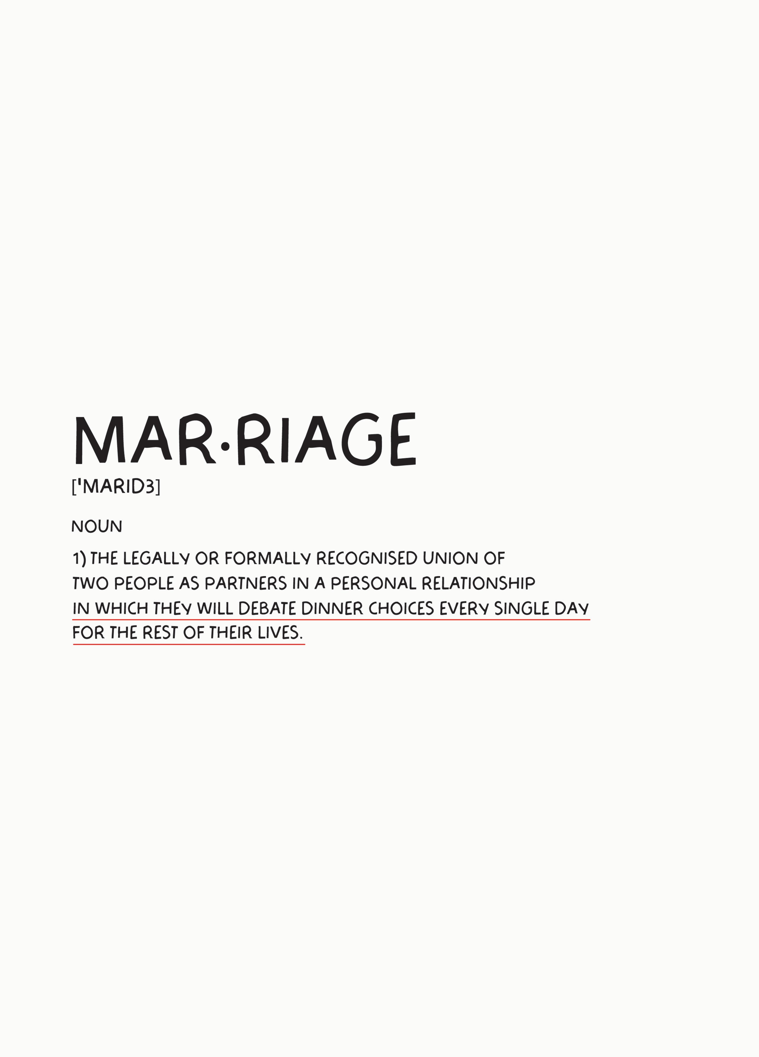 Marriage Definition Anniversary Card – Scribbler Cards & Gifts