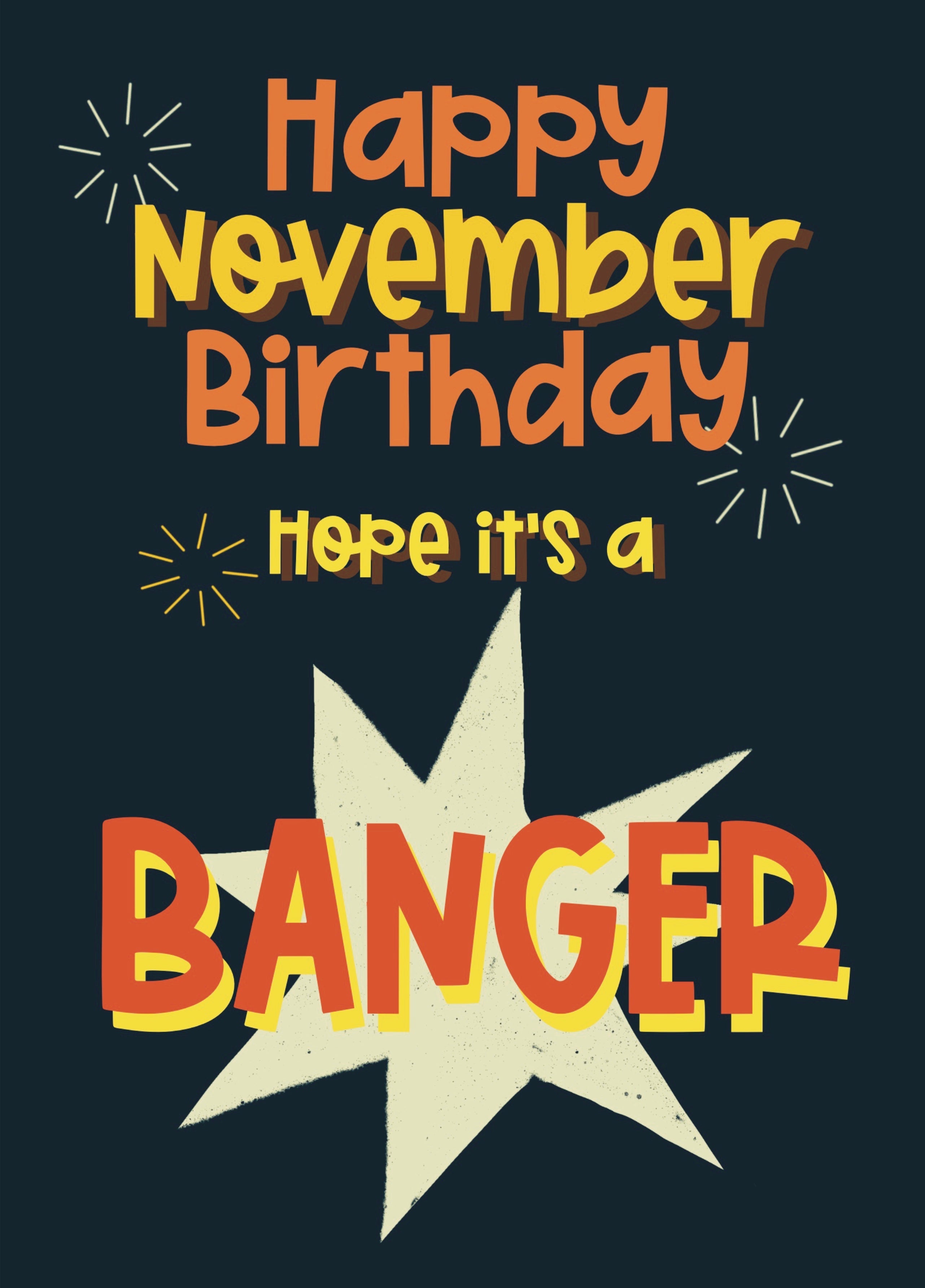 Happy November Birthday Clipart