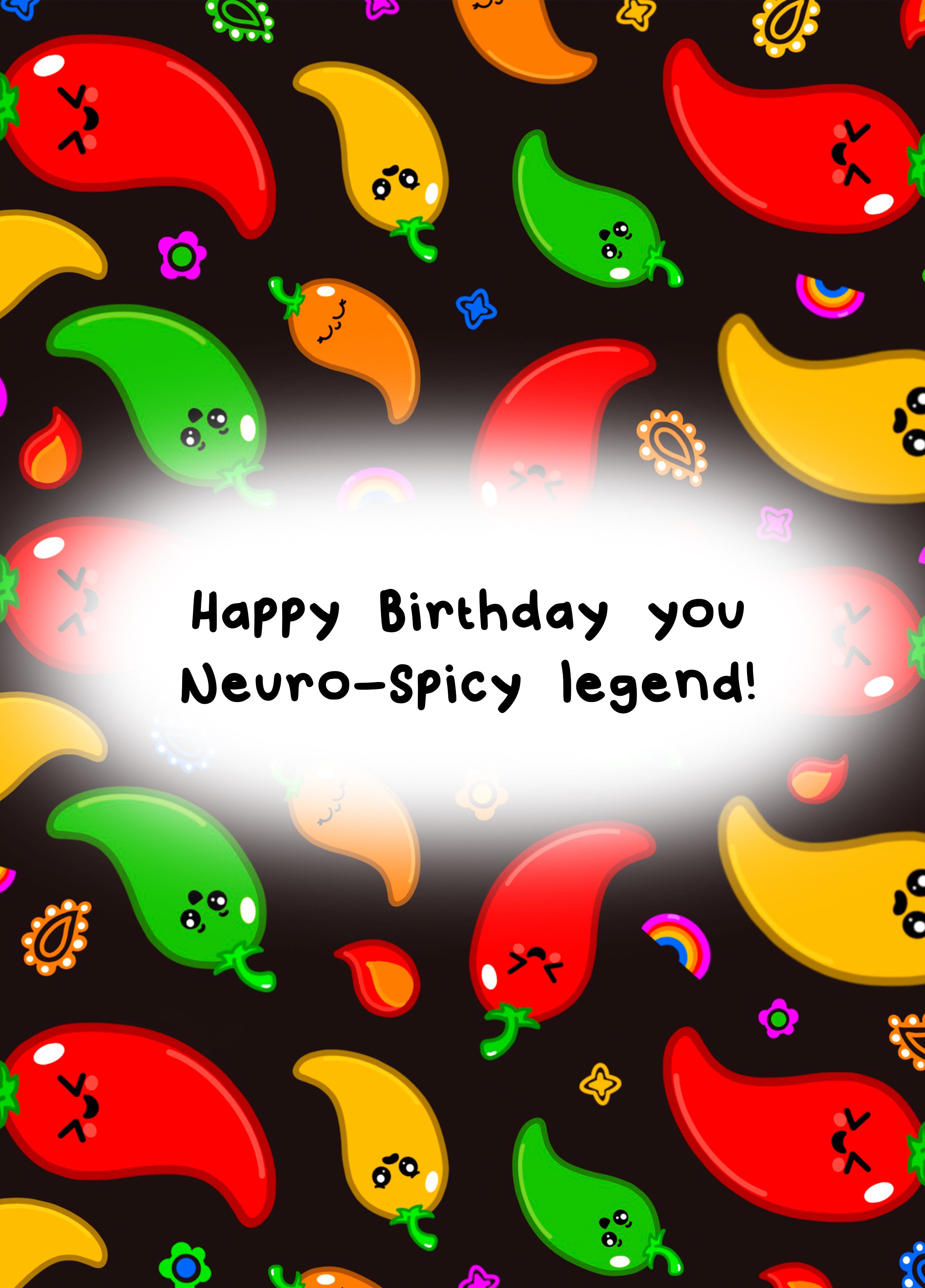Happy Birthday You Neuro-Spicy Legend! Card – Scribbler Cards & Gifts