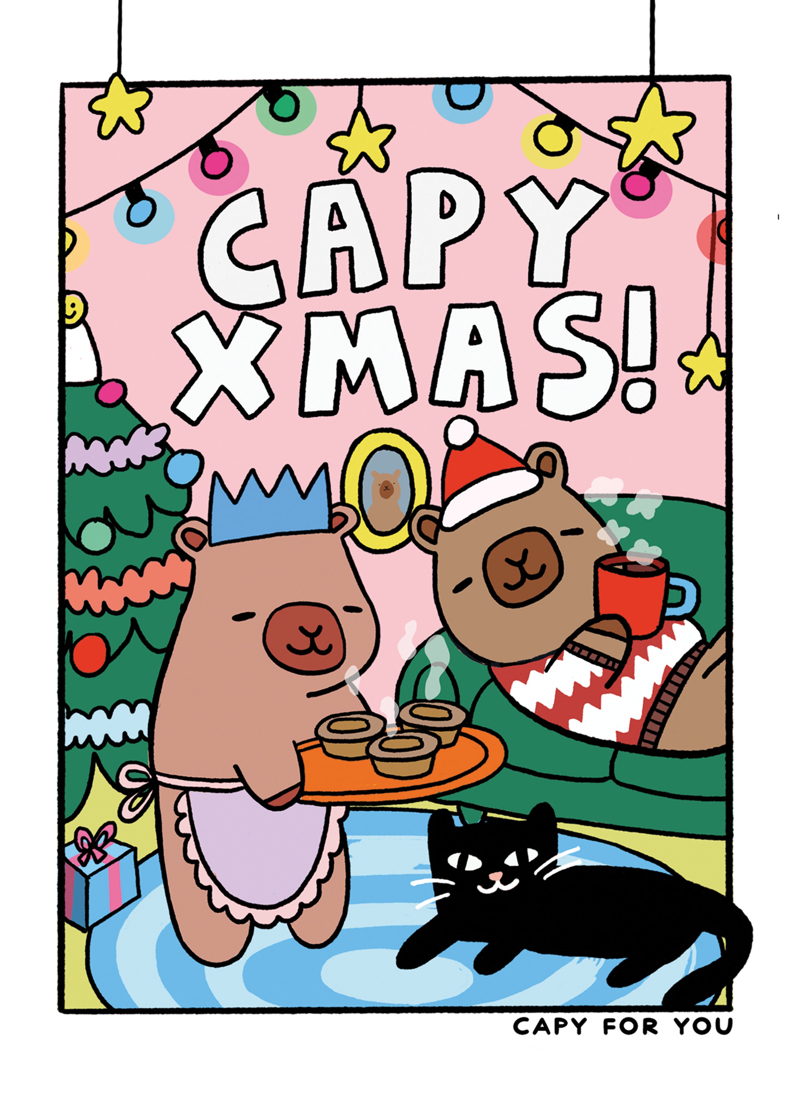Capy Xmas! Capybara Christmas – Scribbler Cards & Gifts