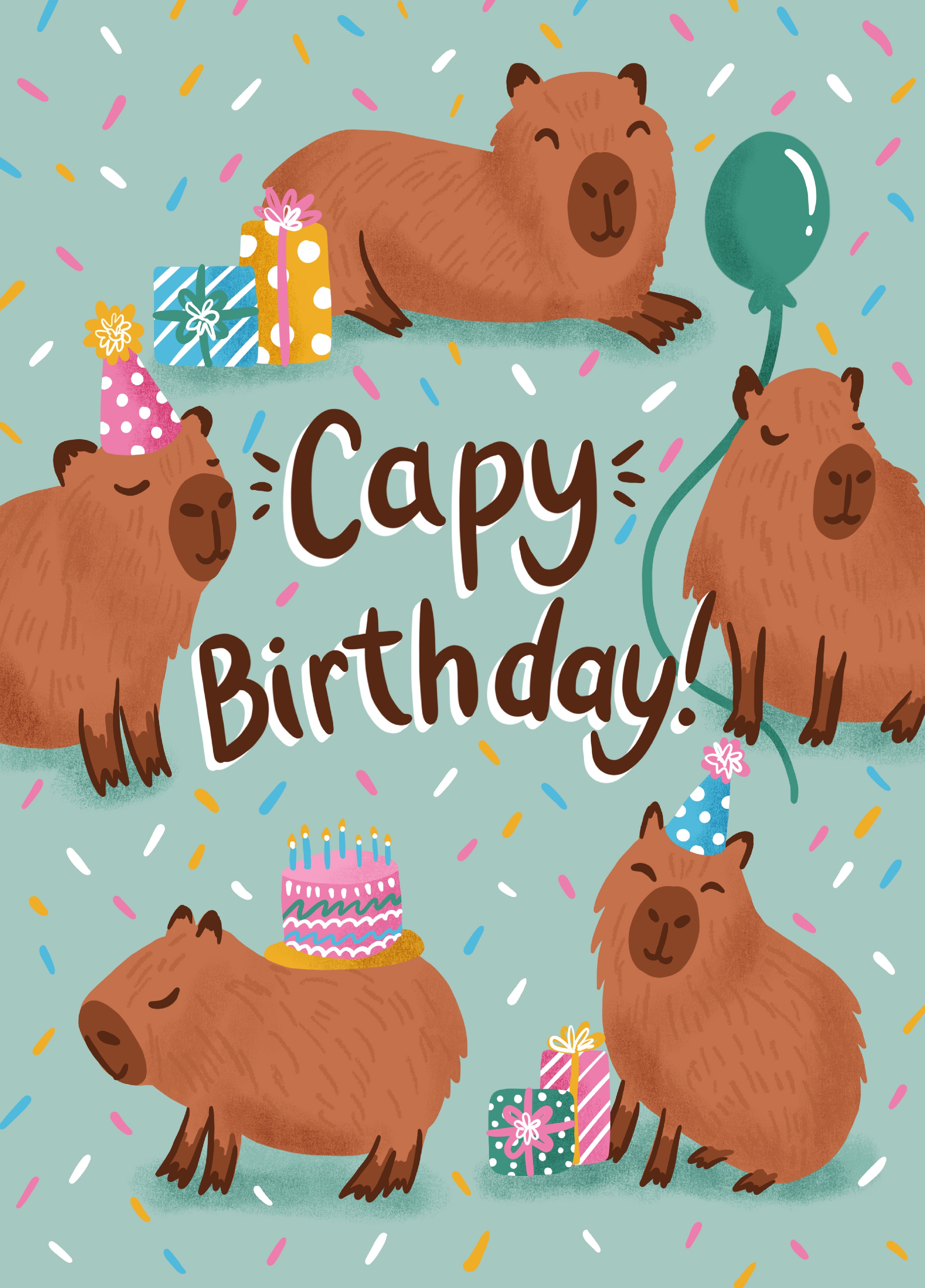Capy Birthday! Card – Scribbler Cards & Gifts