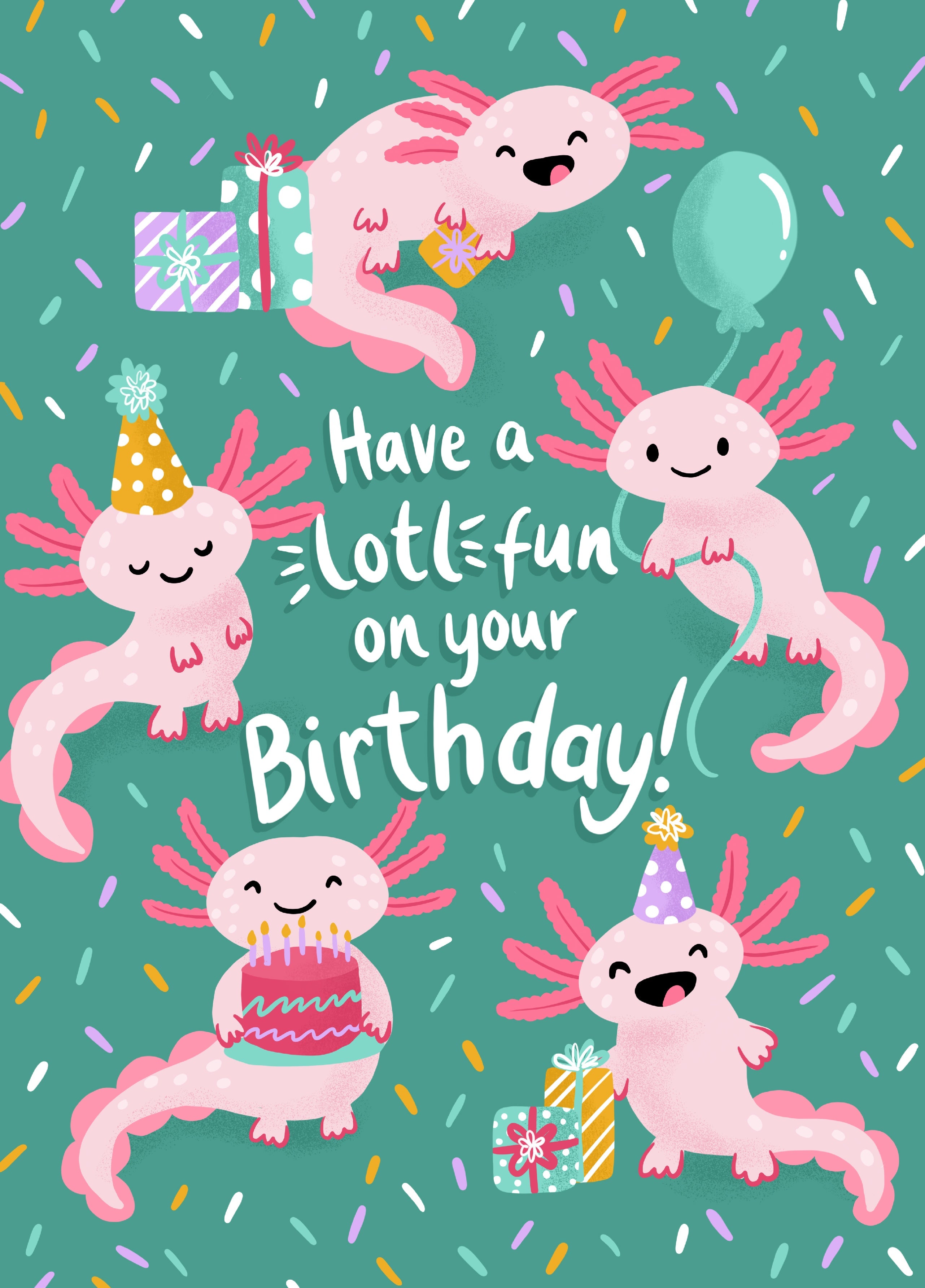 Axolotl Birthday Card – Scribbler Cards & Gifts