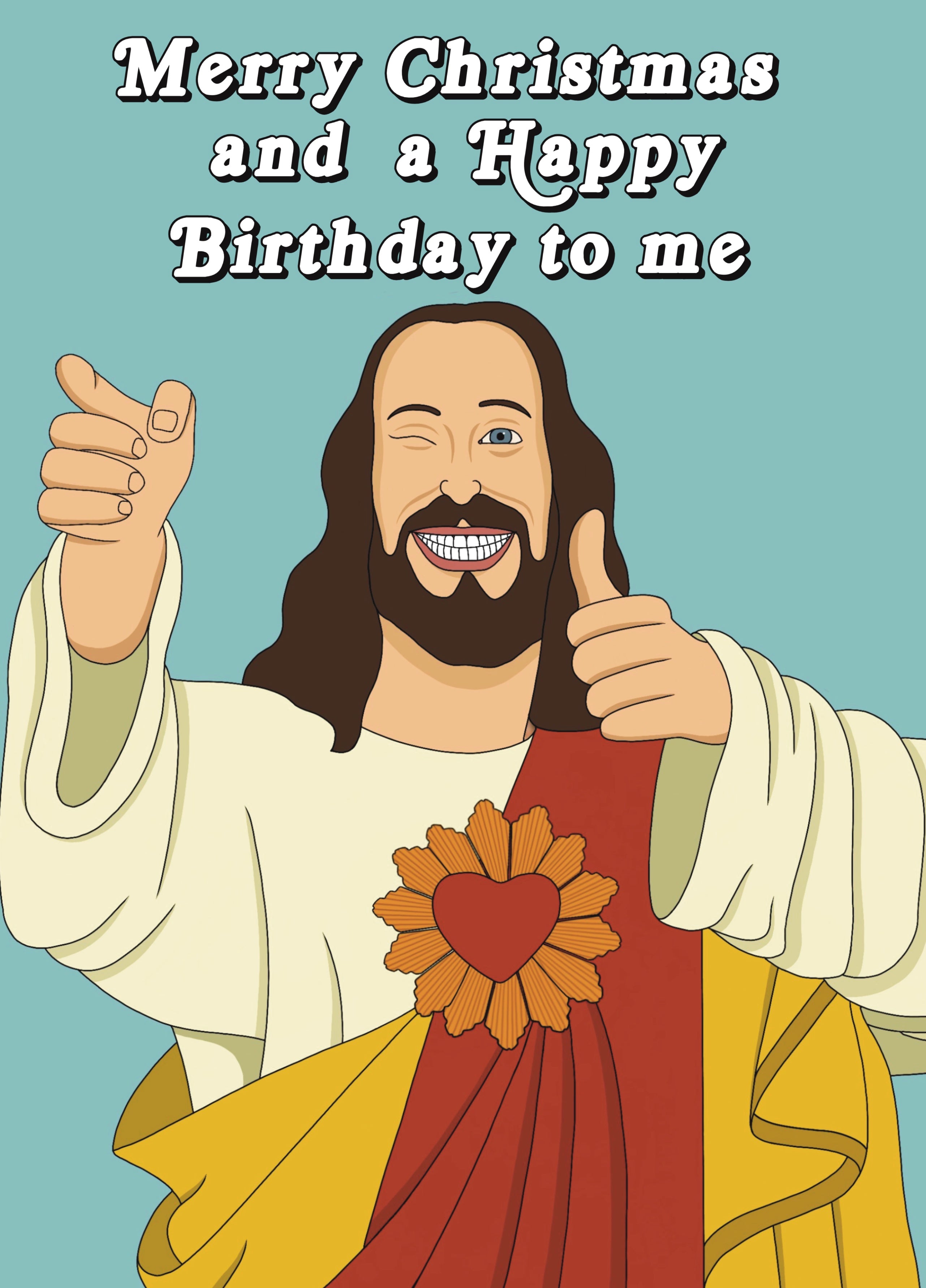 Dogma Buddy Christ Christmas Card – Scribbler Cards & Gifts