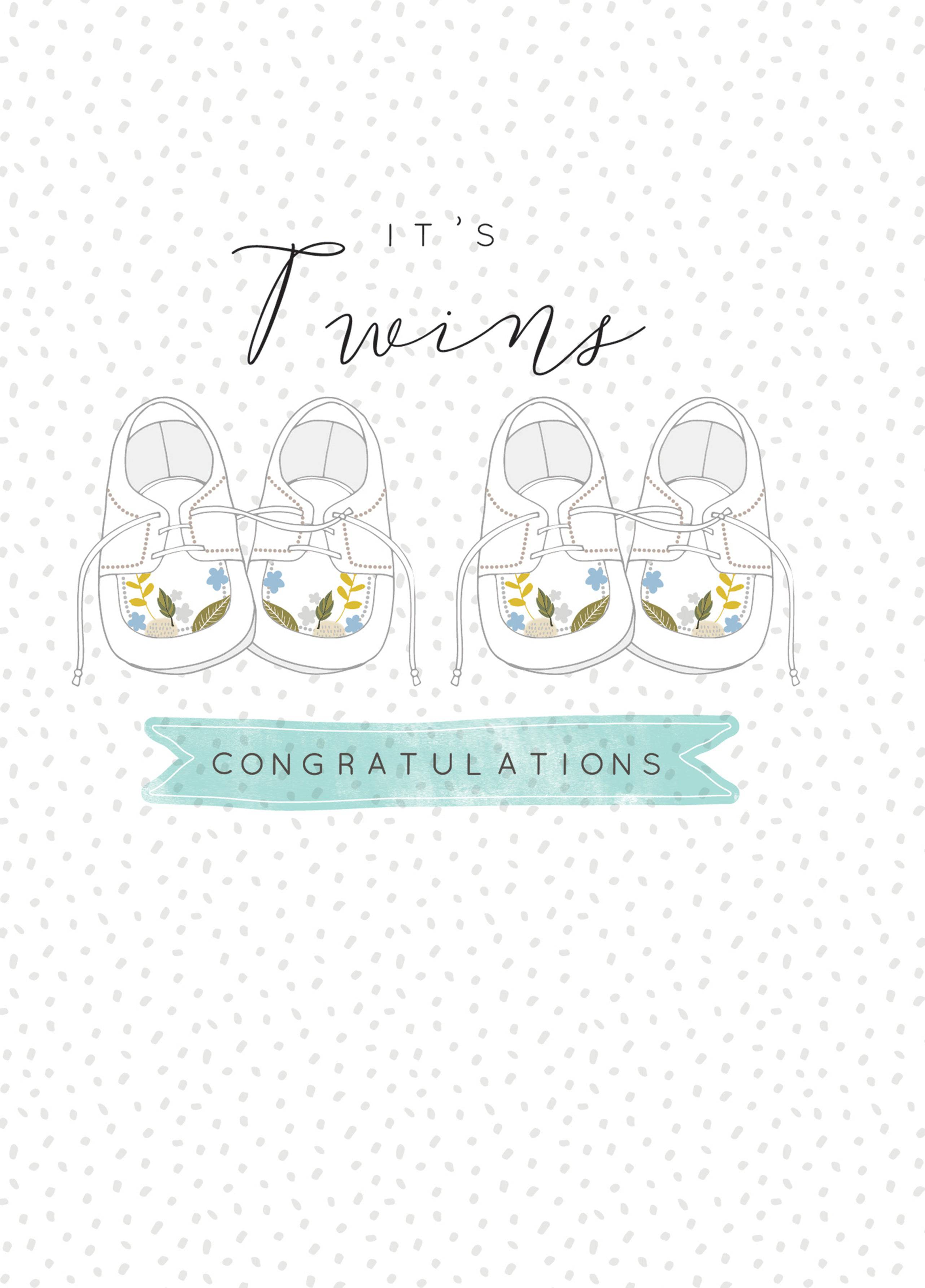 Its Twins, Congratulations! Card – Scribbler Cards & Gifts