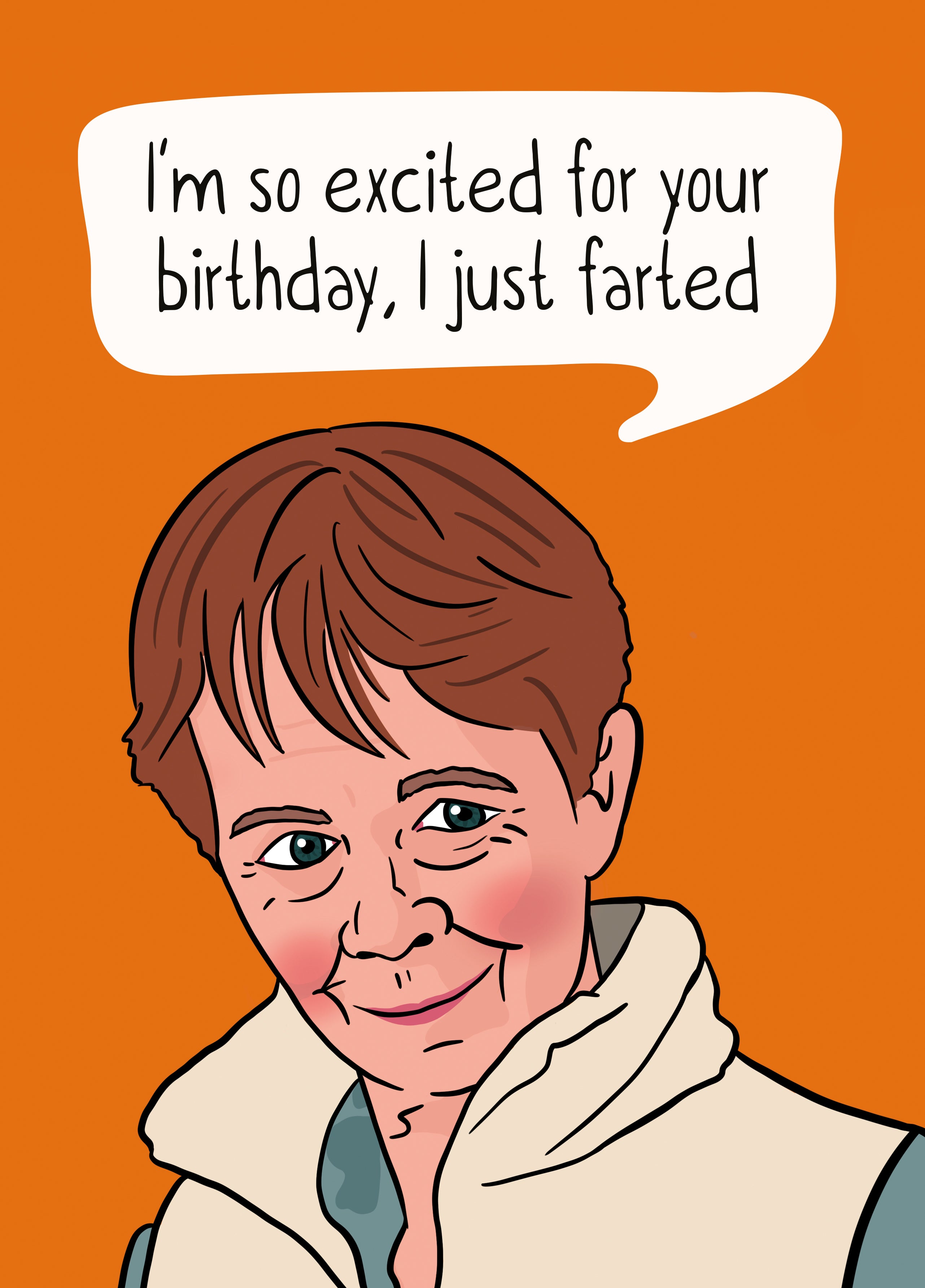 Funny Birthday Card - Celia Imrie Fart - Celebrity Traitors – Scribbler ...