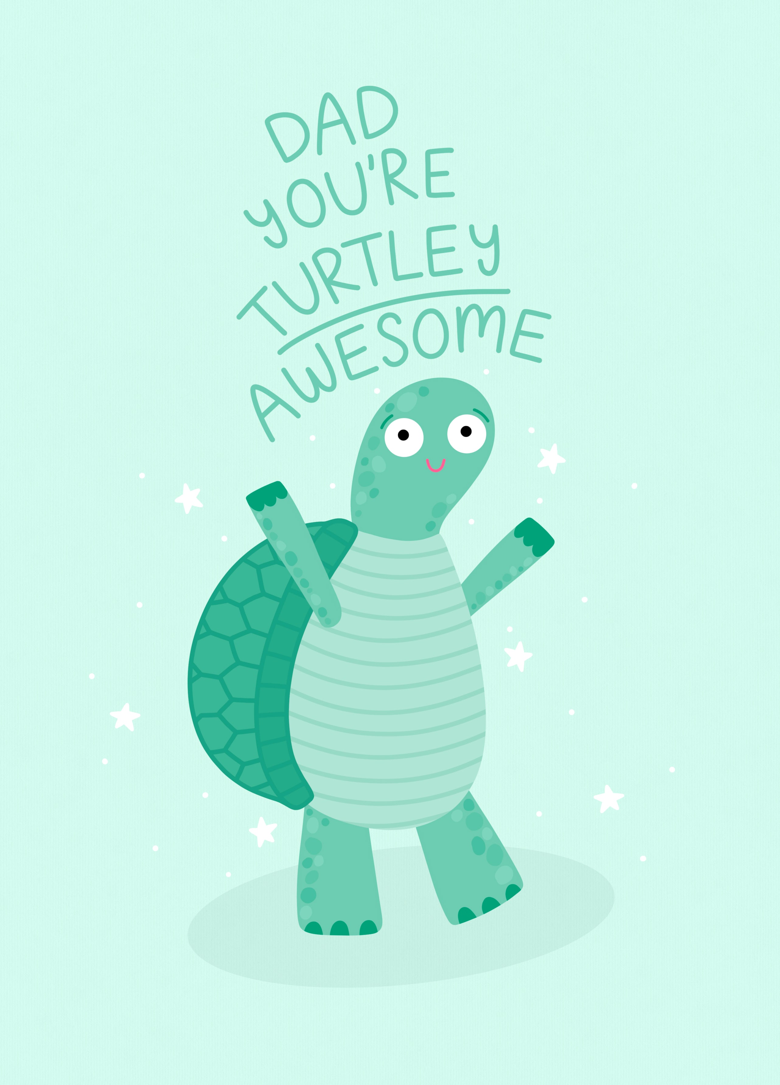 Turtley Awesome Father's Day Card – Scribbler Cards & Gifts