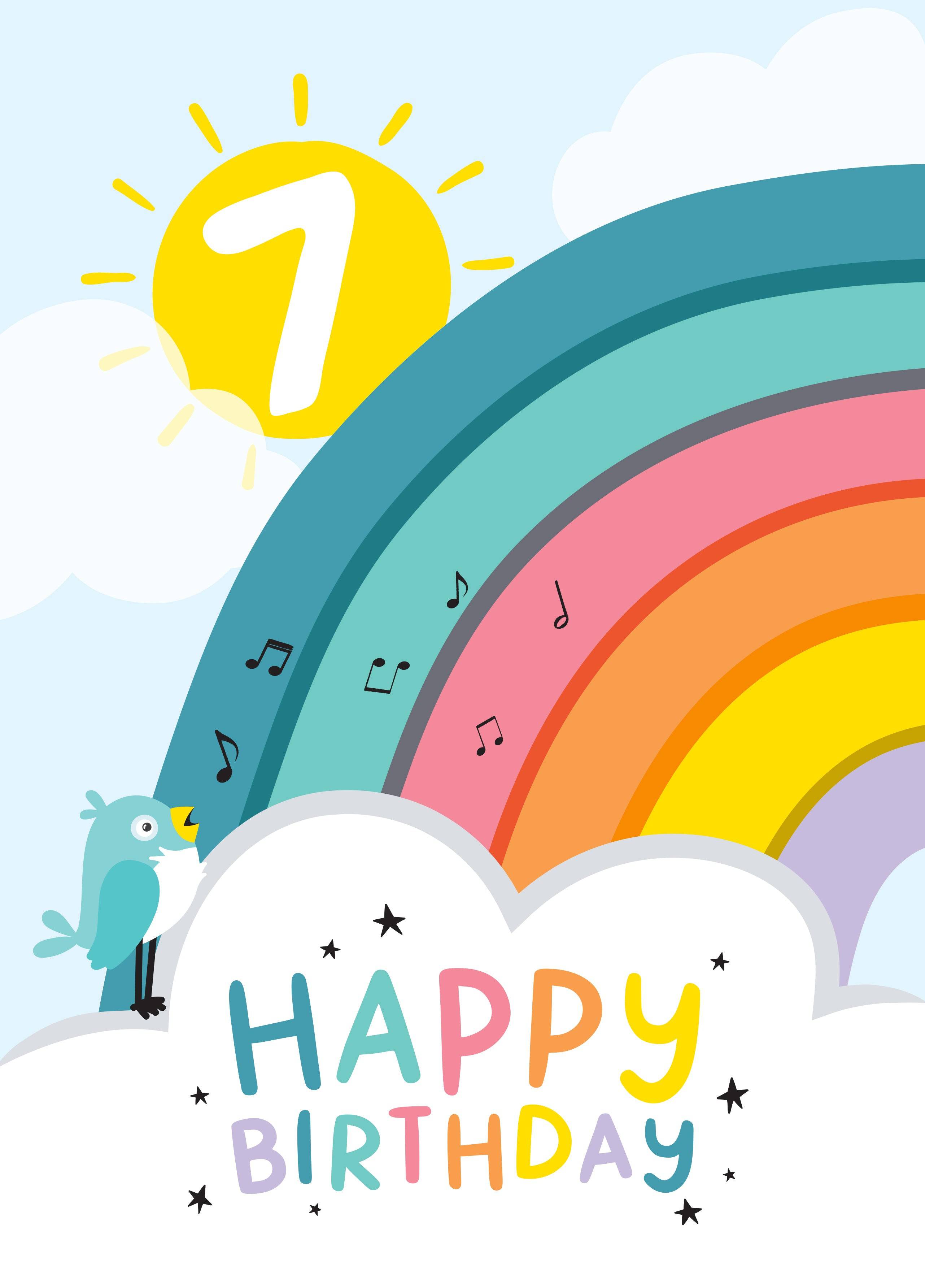 Rainbow Themed Birthday Card Rainbow Birthday Card | Rainbow Card