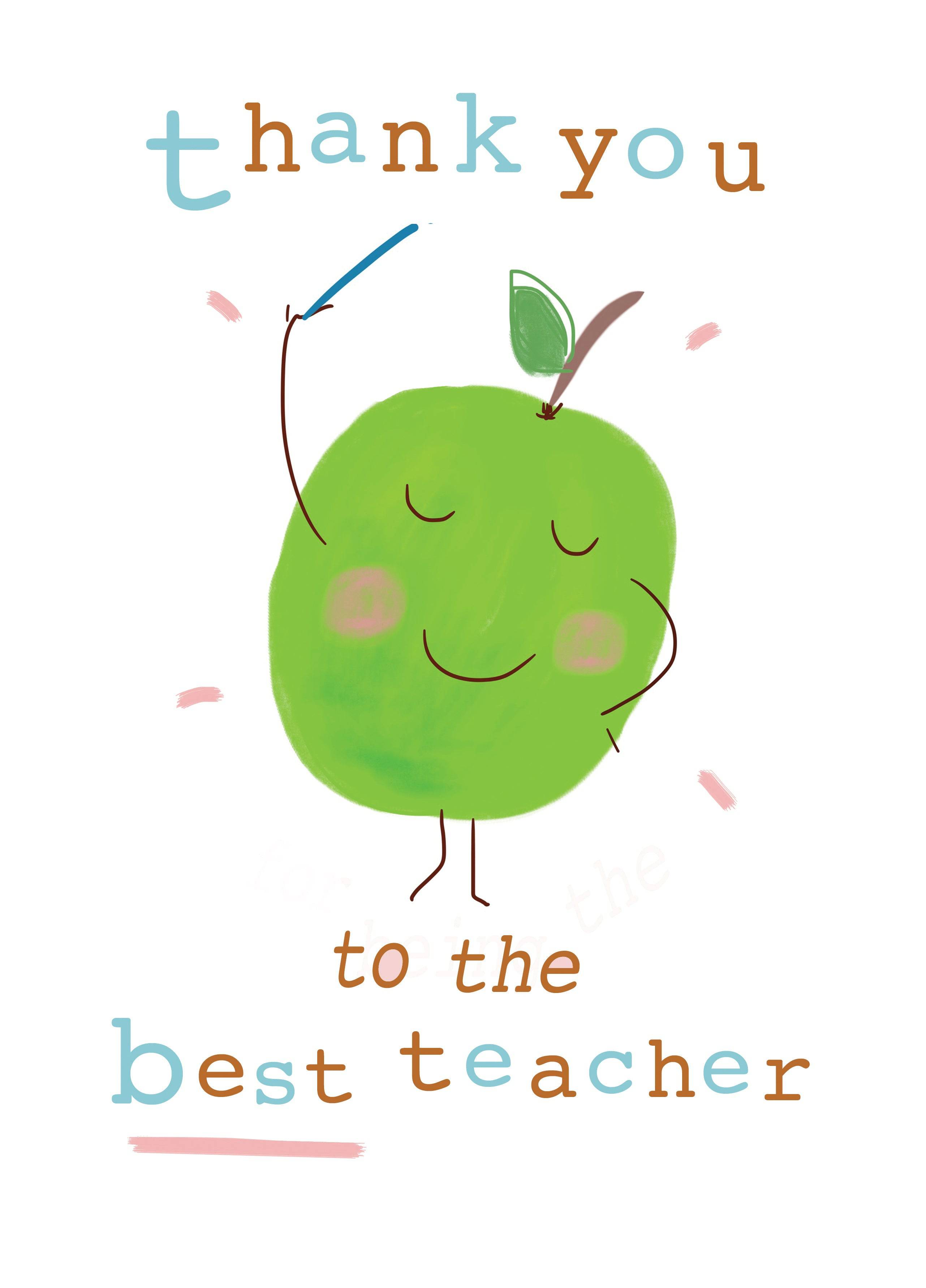 Thank You Best Teacher Card – Scribbler Cards & Gifts