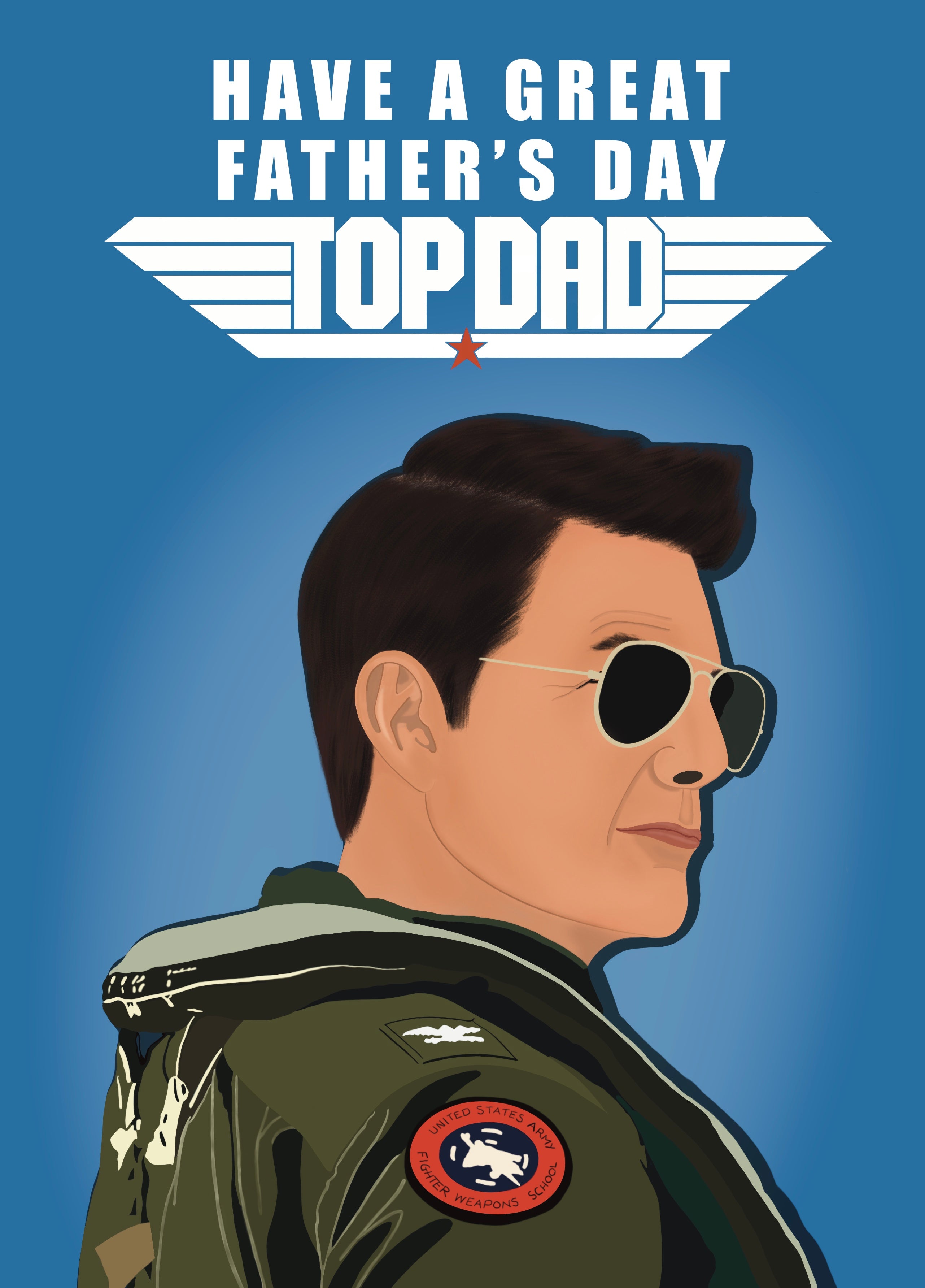 Top Gun Maverick - Father's Day Card - For A Top Dad – Scribbler Cards ...