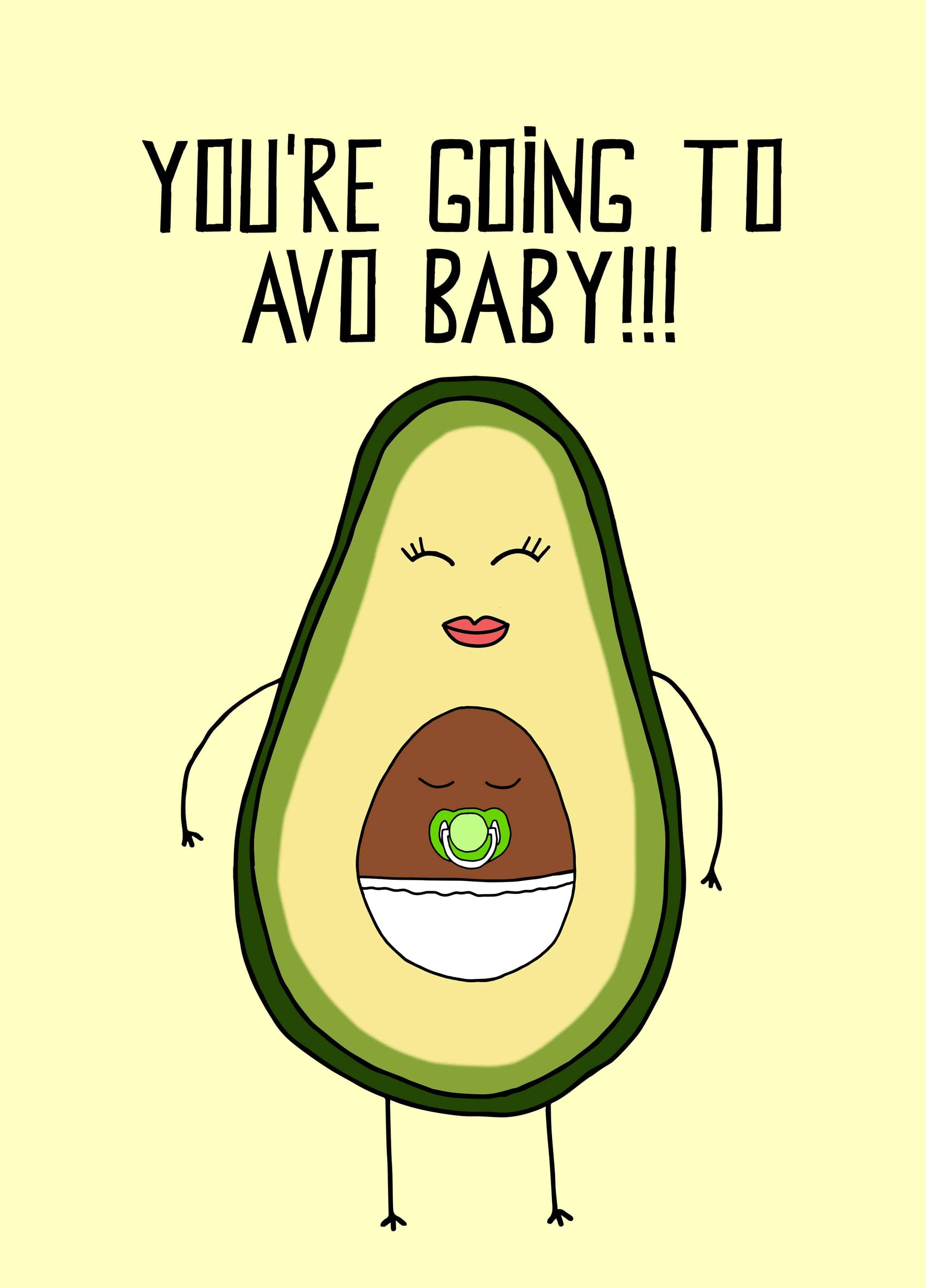 Going To Avo Baby Card – Scribbler Cards & Gifts