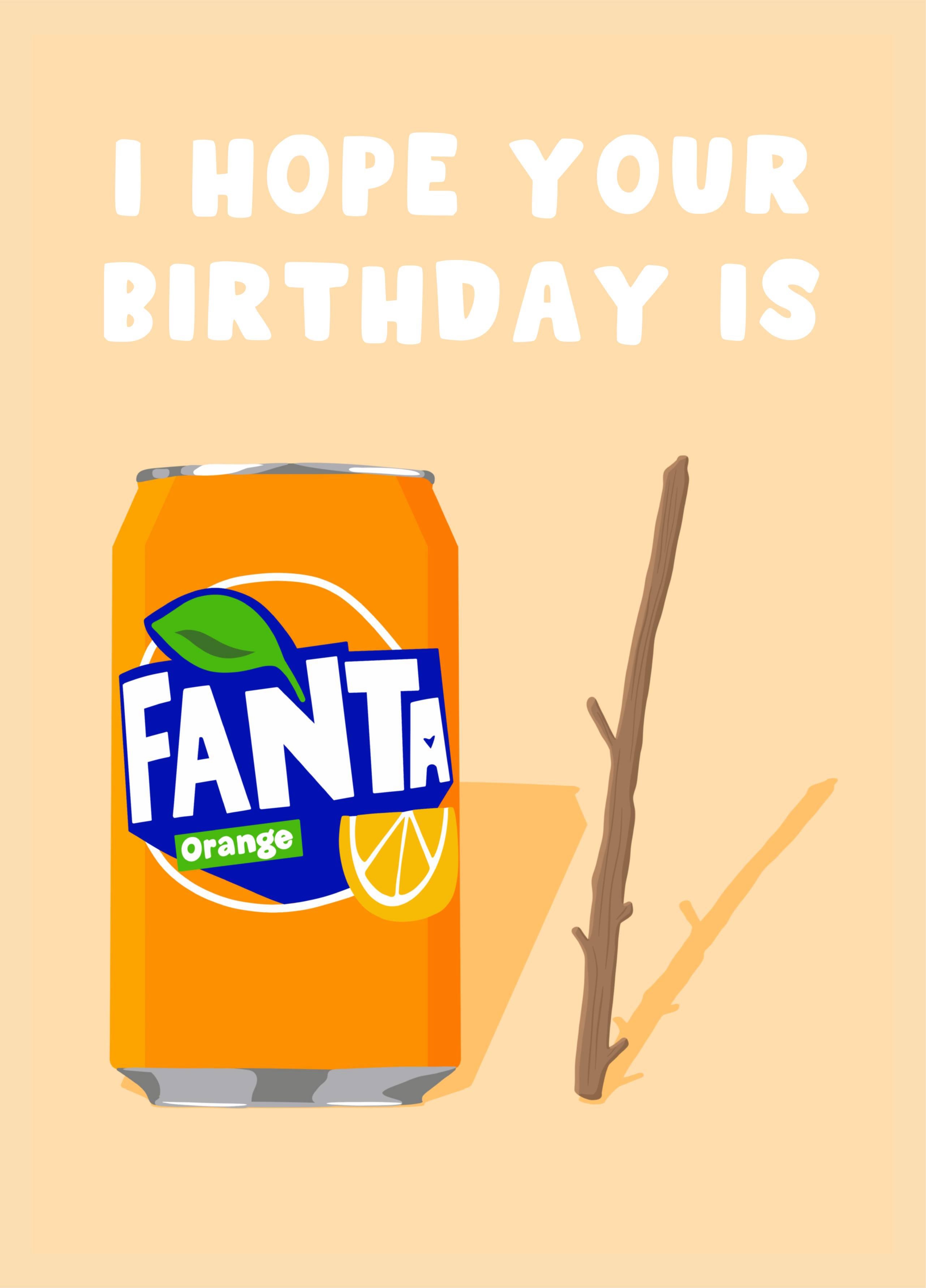 Fanta Stick Birthday Card – Scribbler Cards & Gifts