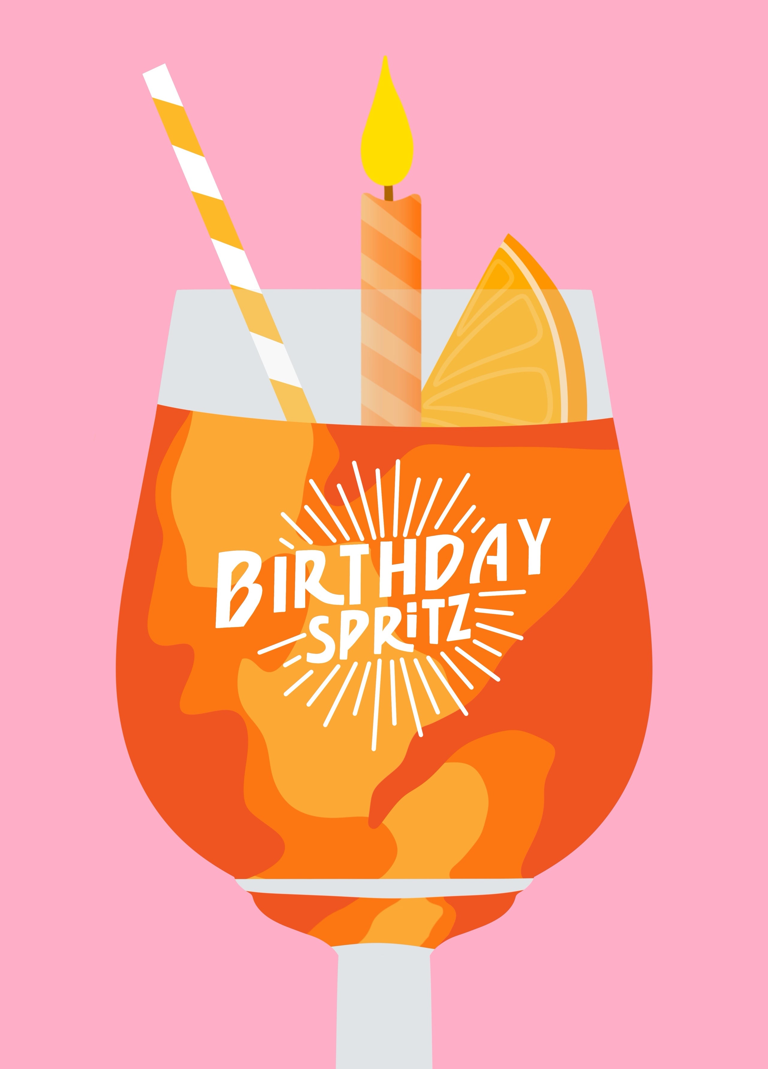 Birthday Aperol Spritz Card – Scribbler Cards & Gifts