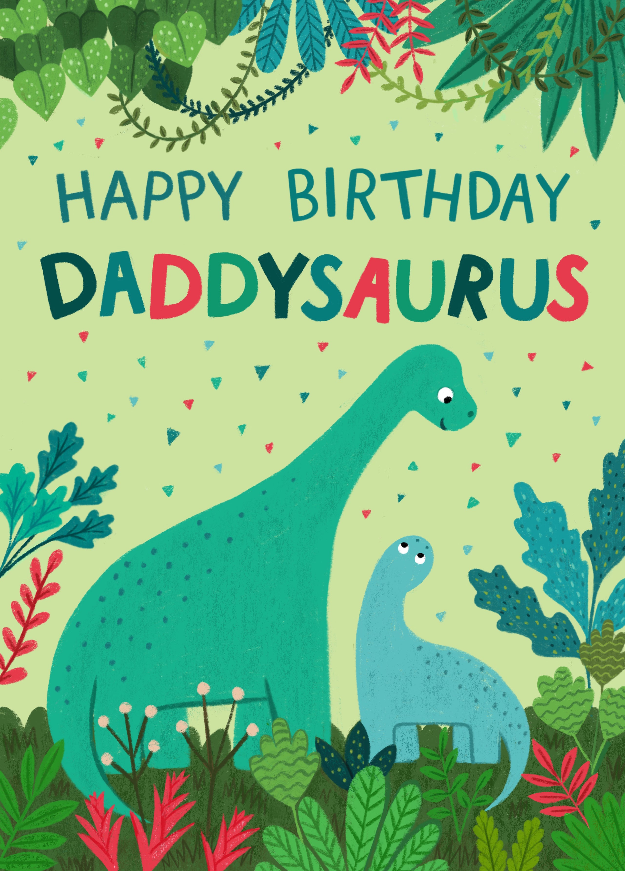Cute Birthday Card - Daddysaurus - Dad – Scribbler Cards & Gifts