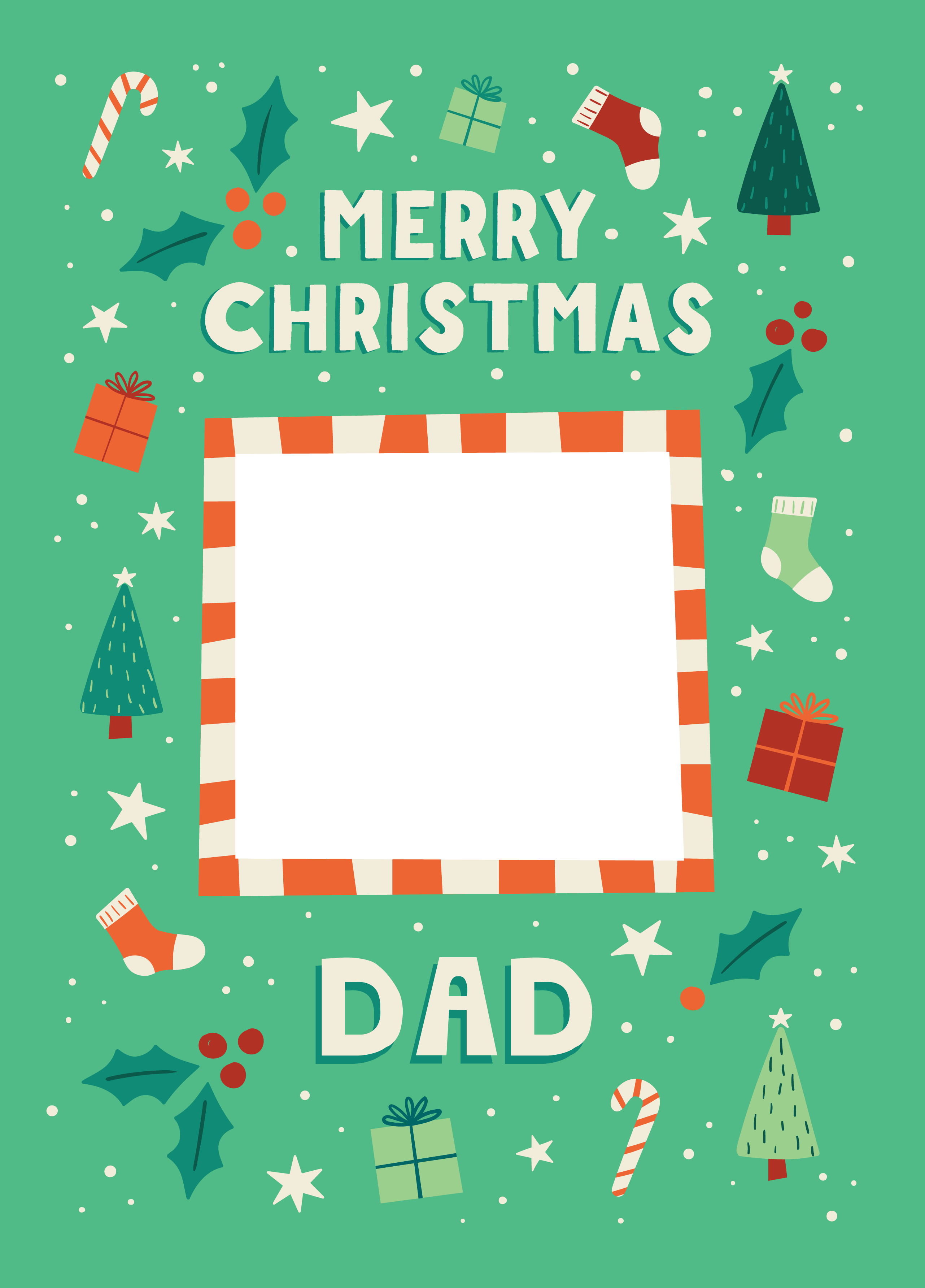 Dad Xmas Icons Photo Upload Card – Scribbler Cards & Gifts