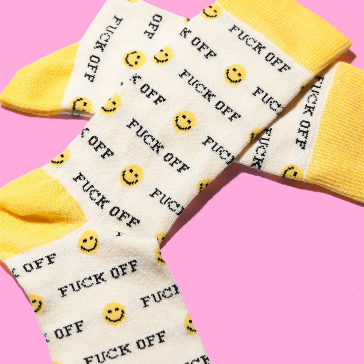 Fuck Off Smiley Face Socks – Scribbler Cards & Gifts