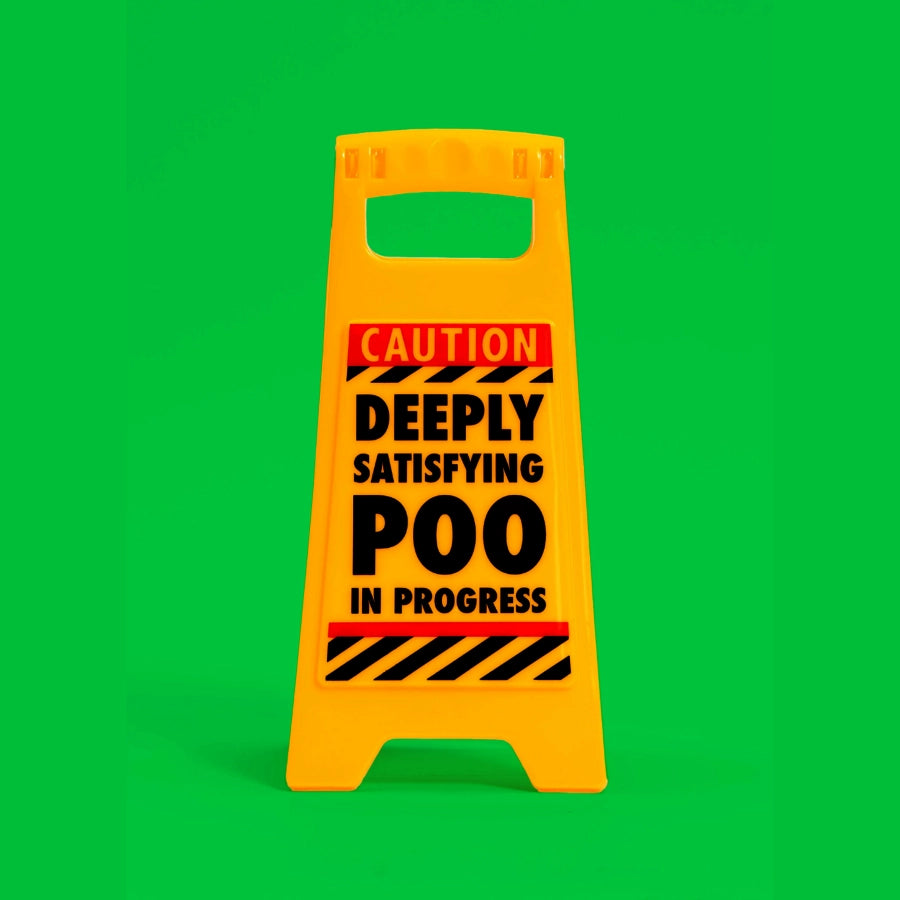 Satisfying Poo Warning Sign – Scribbler Cards & Gifts