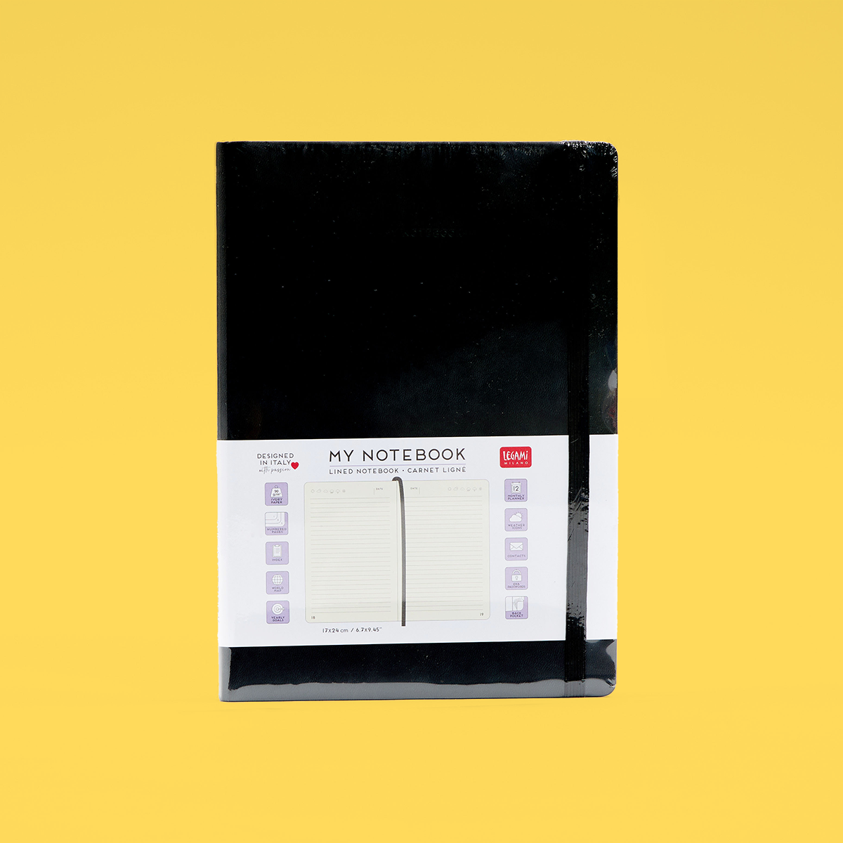 Large Black Lined Notebook – Scribbler Cards & Gifts