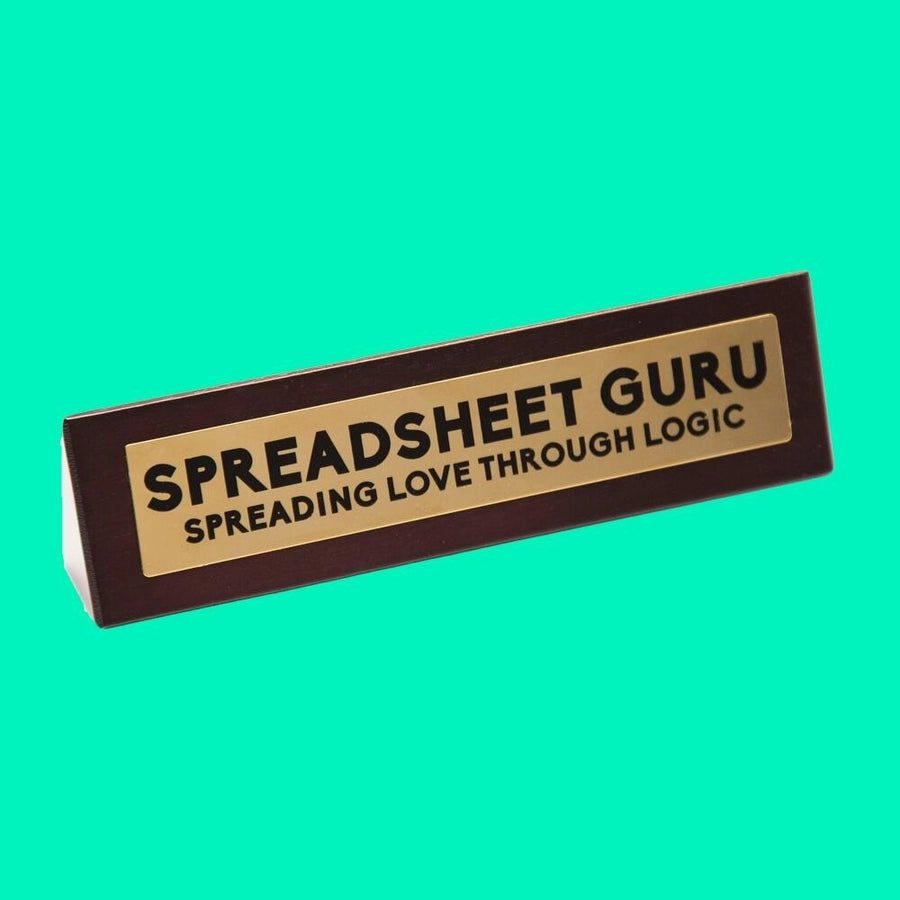Spreadsheets Guru Desk Sign – Scribbler Cards & Gifts
