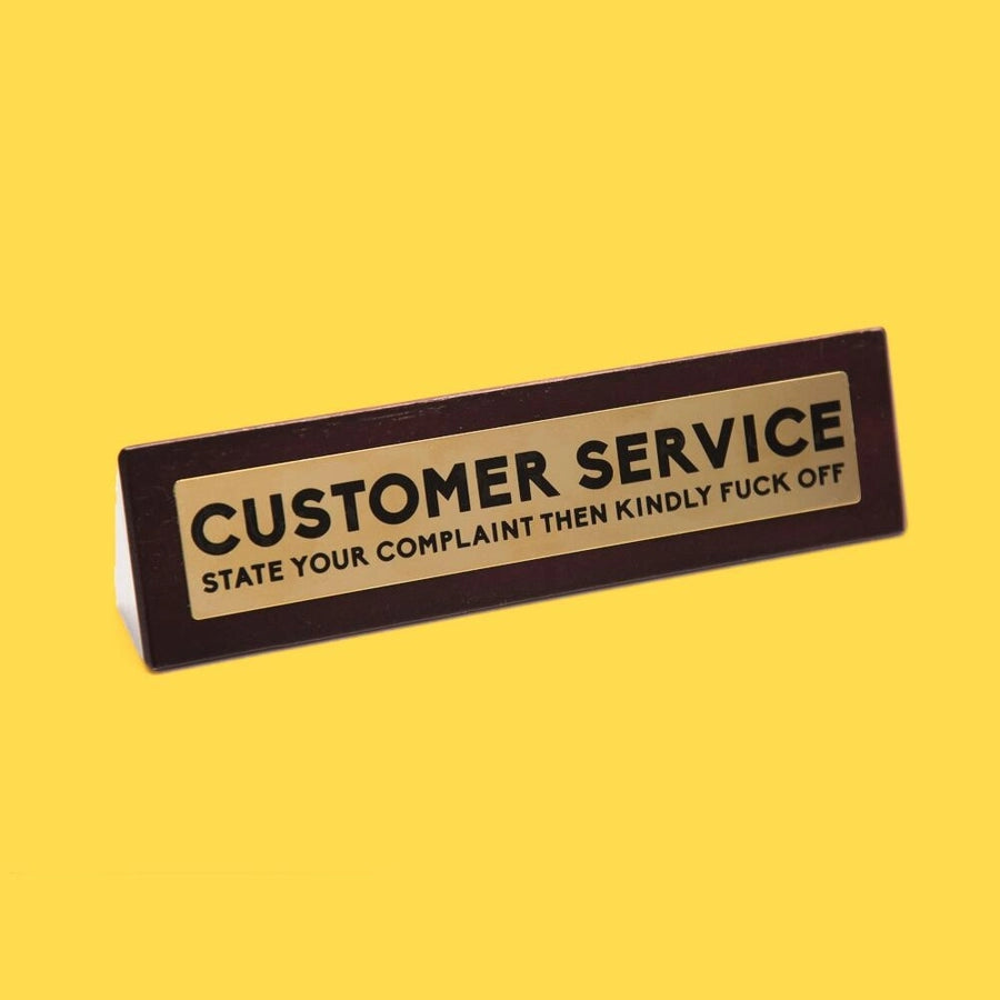 Customer Service Desk Sign – Scribbler Cards & Gifts